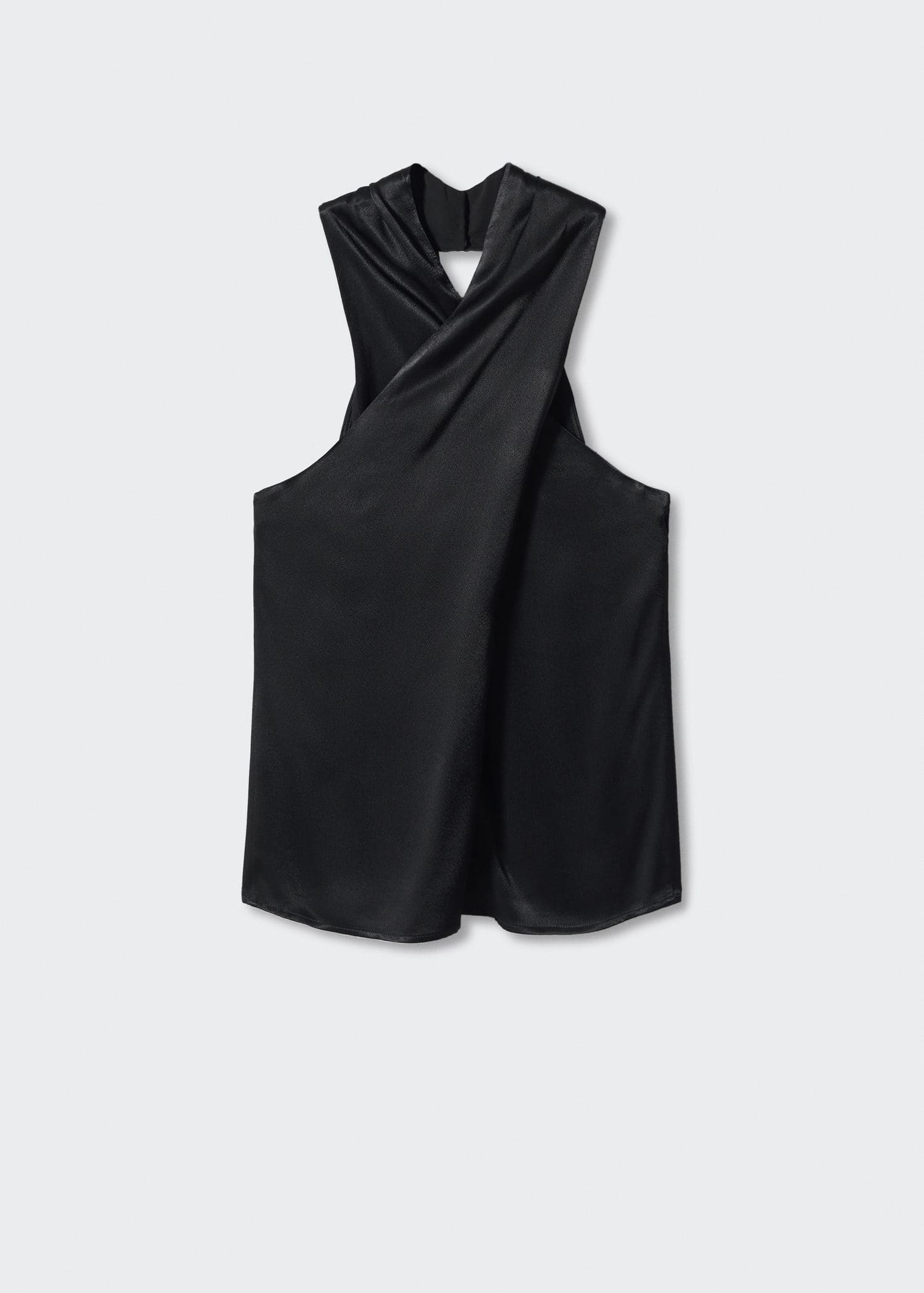 MANGO Crossover Design Top in Black | Endource