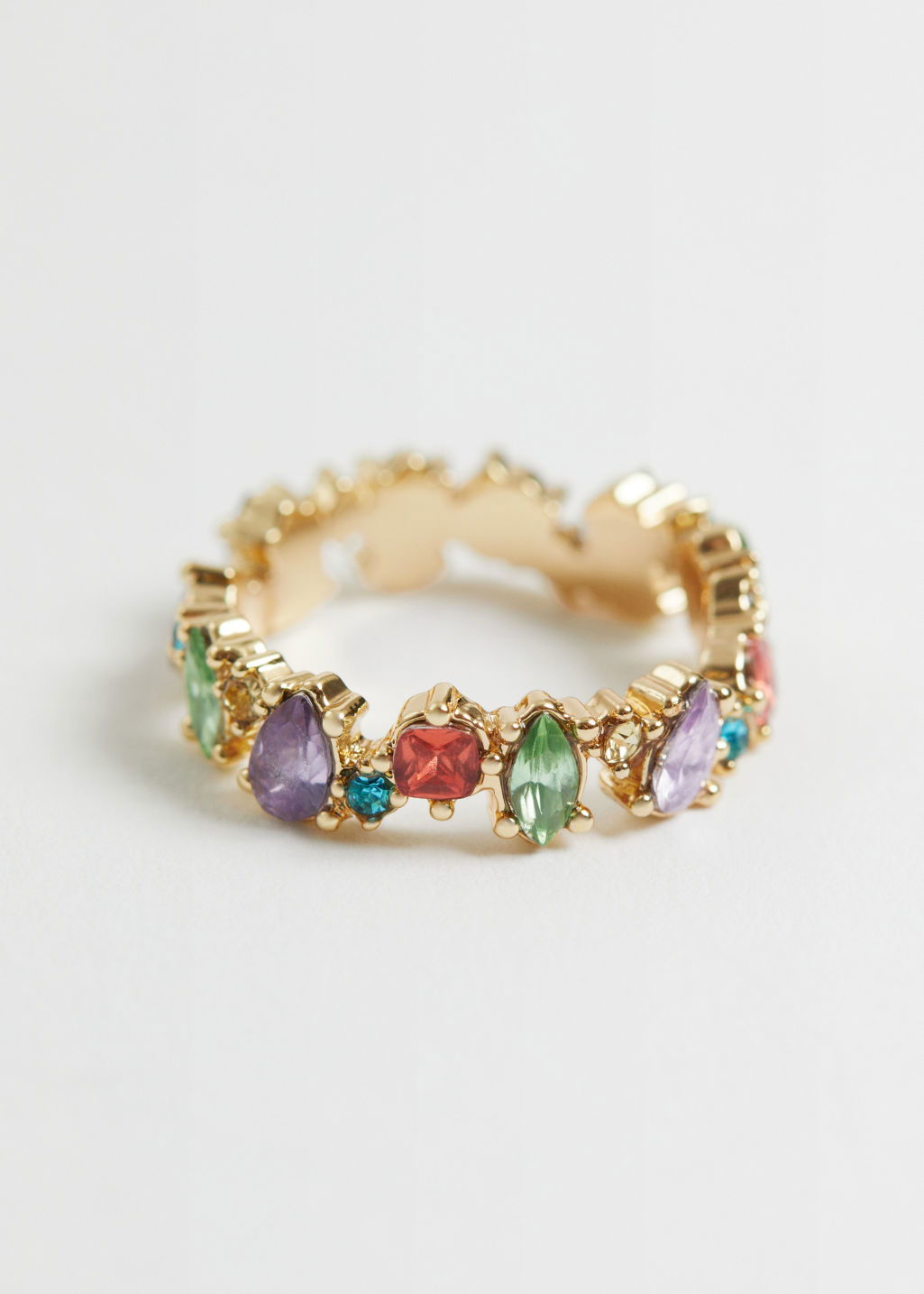 & OTHER STORIES Delicate Multi-Coloured Gemstone Ring in Multi-Colour | endource