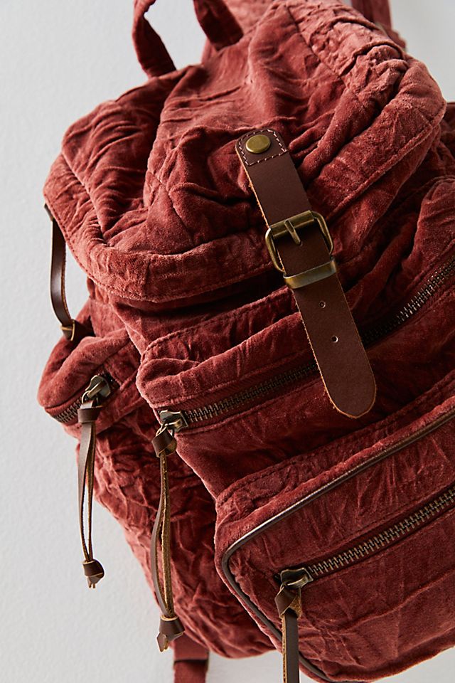 FREE PEOPLE FP Collection - Malta Velvet Backpack in Gilded Gold | endource