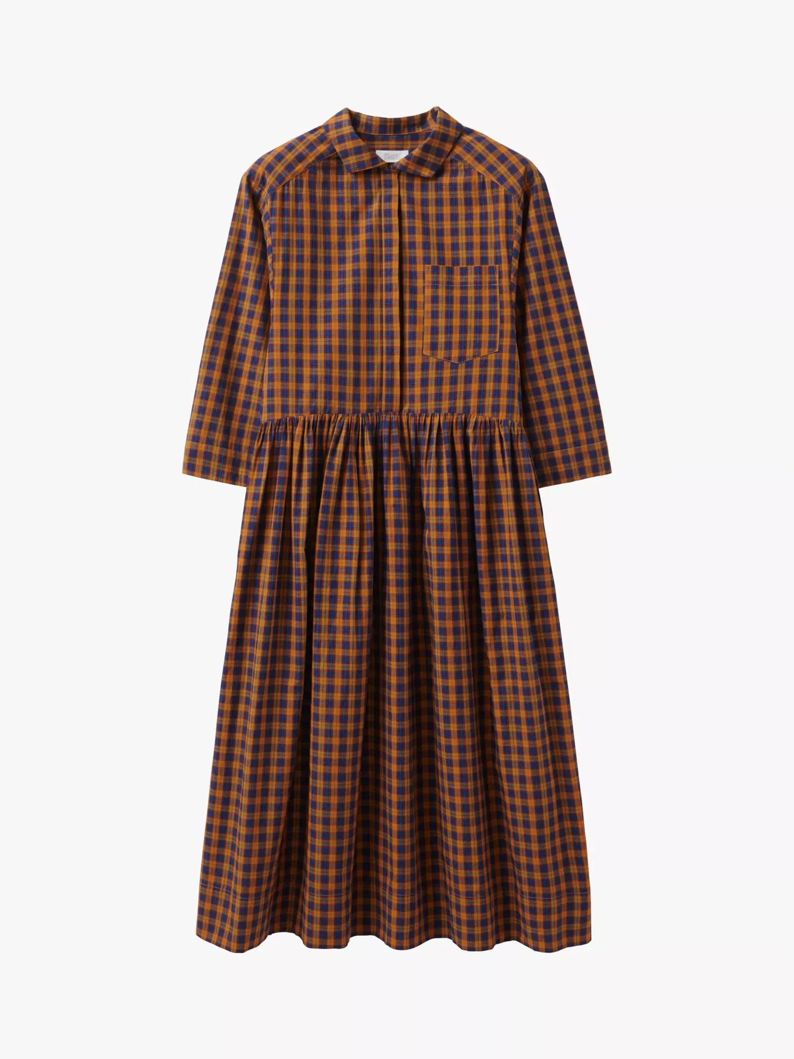TOAST Bud Check Cotton Shirt Dress | endource