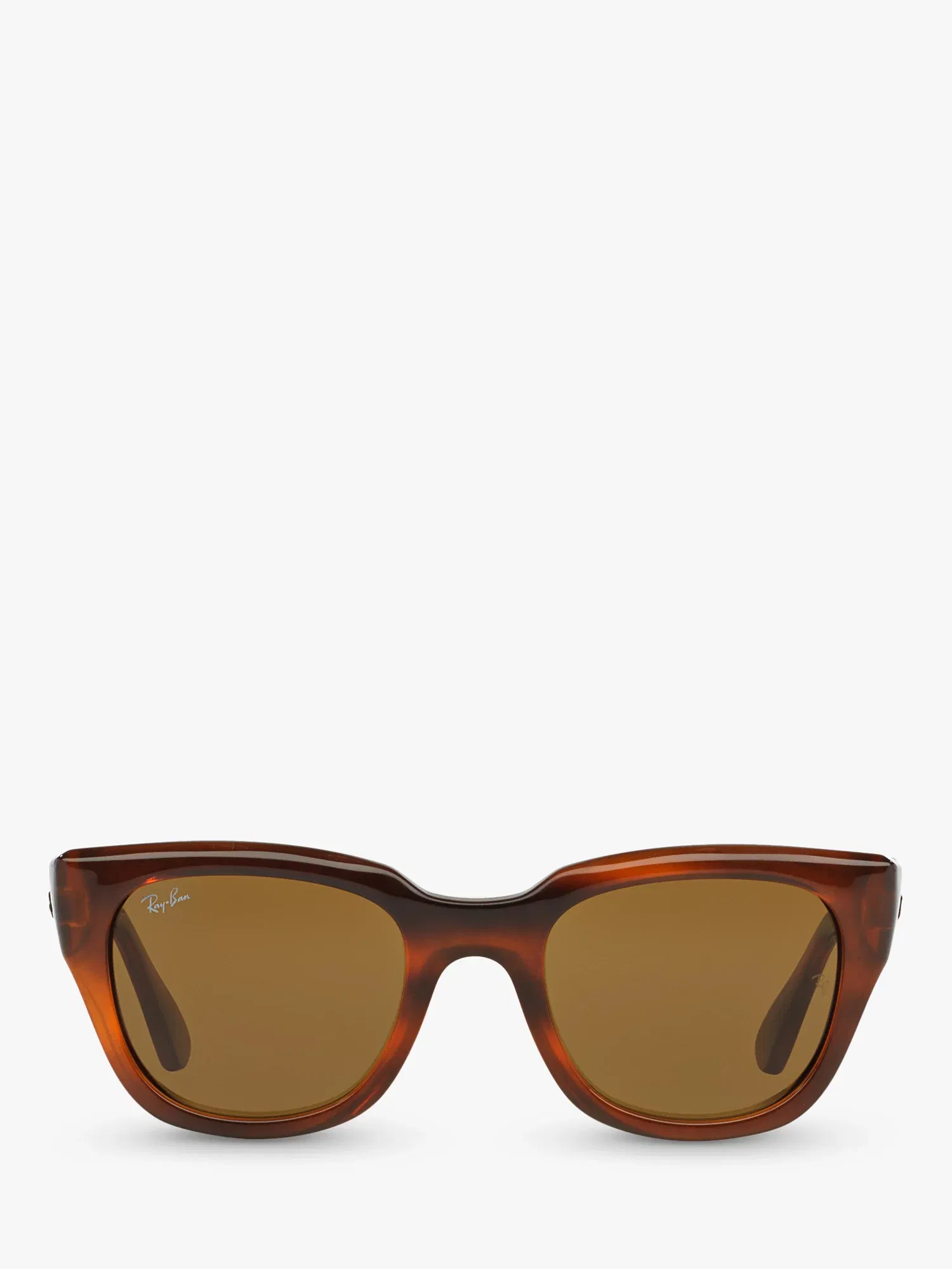 RAY-BAN Square Sunglasses in Striped Red Havana/Brown | endource
