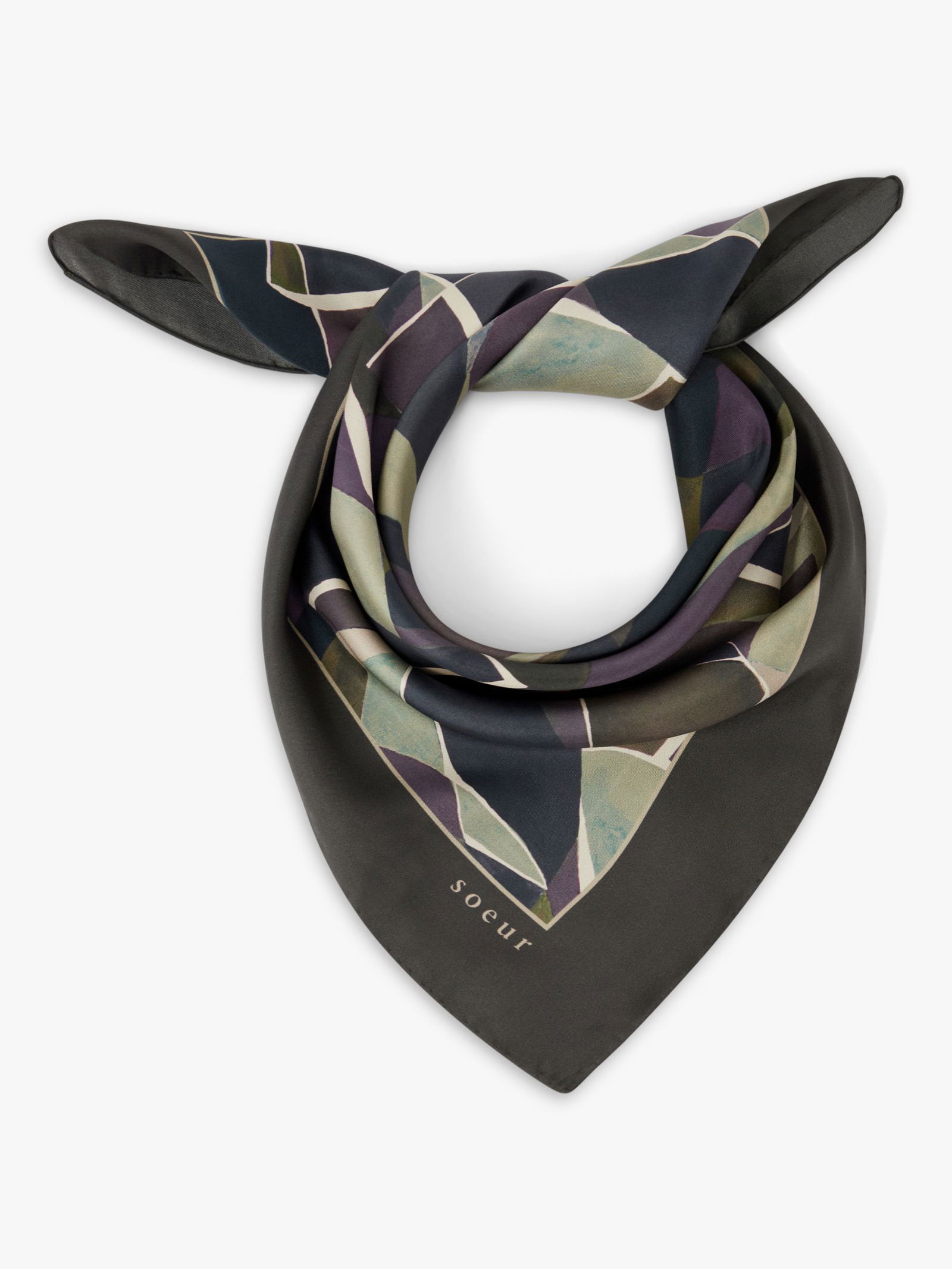 SOEUR Capucine Digital Print Silk Scarf in Multi | endource