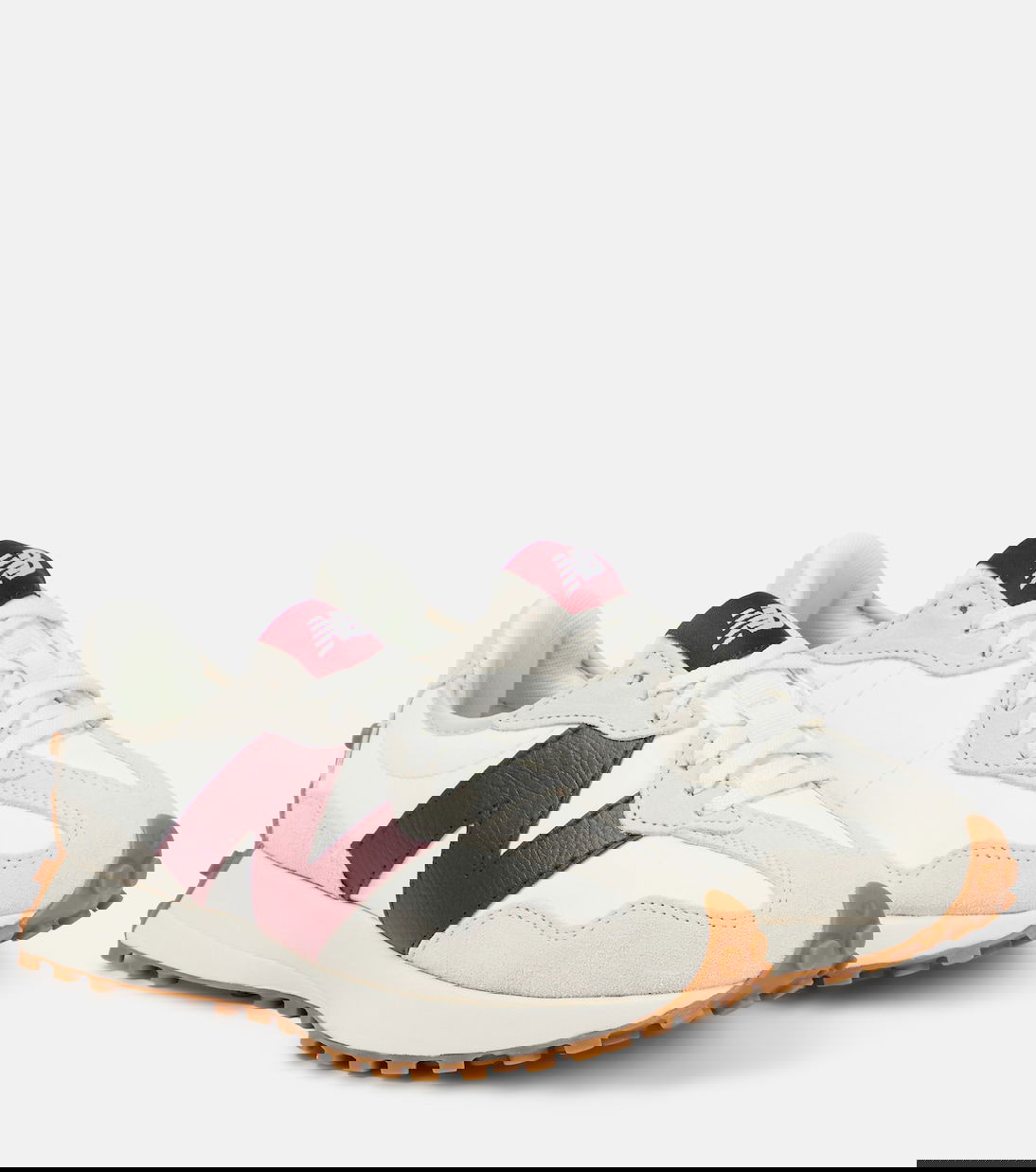 NEW BALANCE 327 Suede-Trimmed Sneakers in Multicoloured | endource