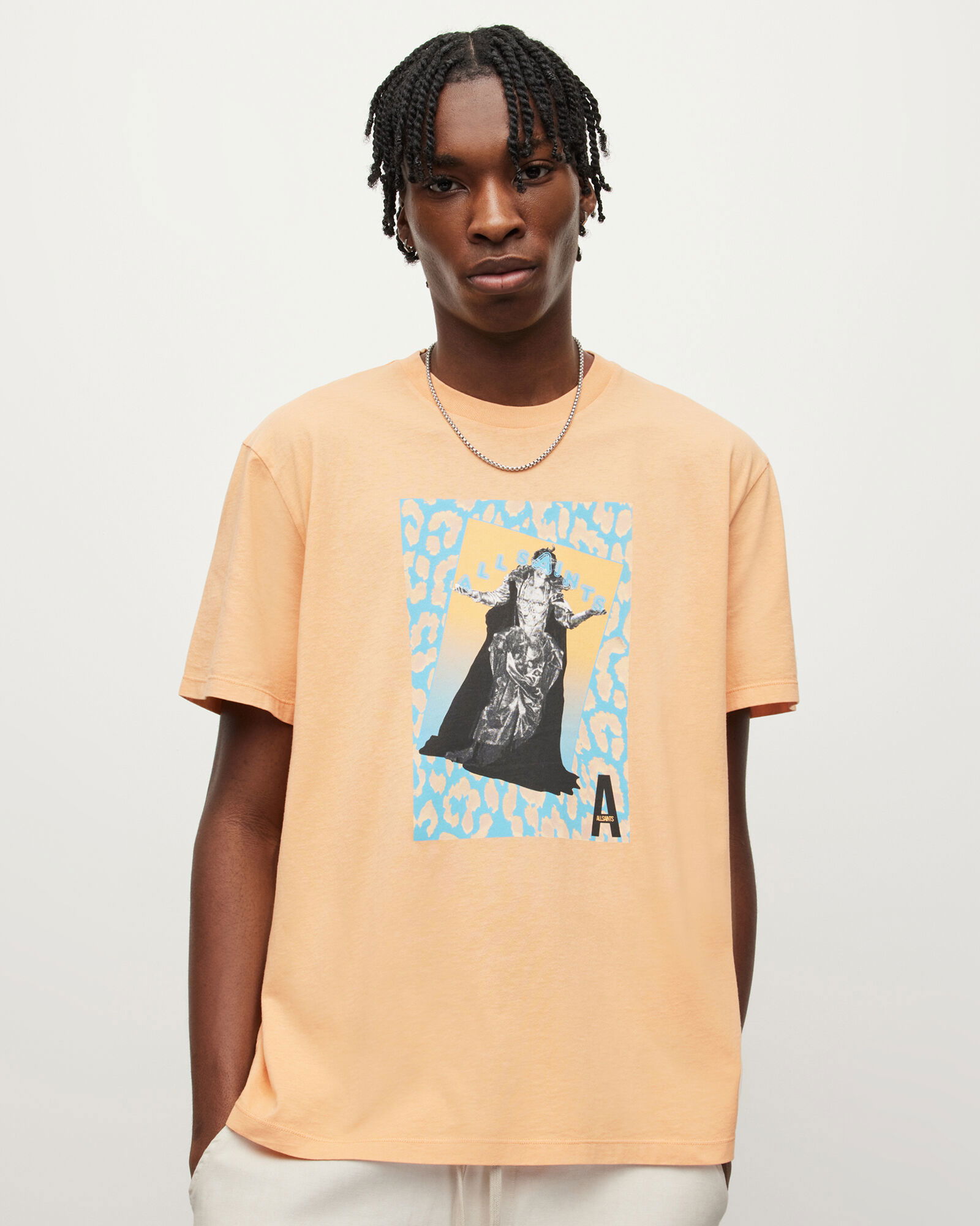 ALLSAINTS Diva Crew T-Shirt in Sicilia Orange | endource