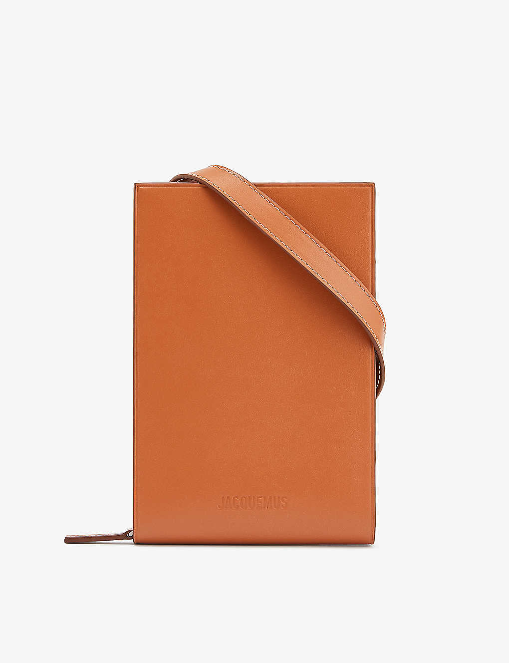 JACQUEMUS Le Gadju Cross-Body Pouch in LIGHT BROWN 2 | endource