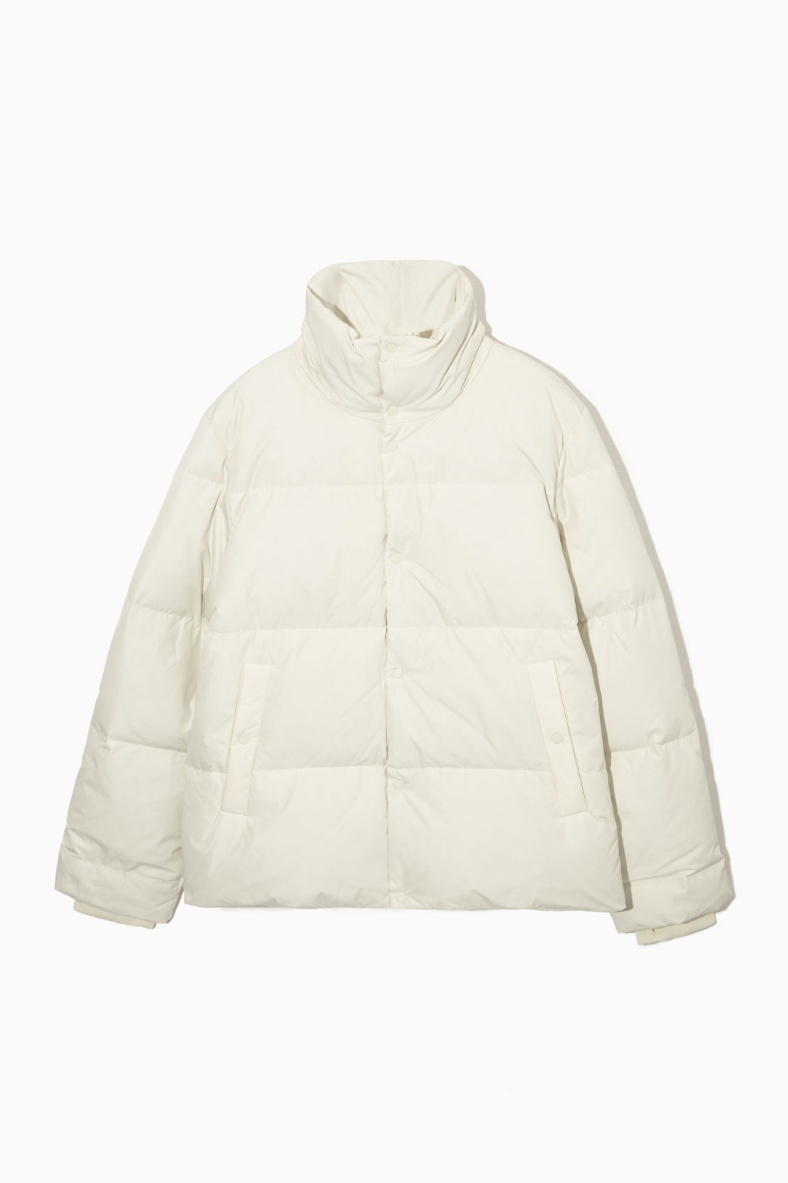 COS Short Puffer Jacket in OFF-WHITE | endource