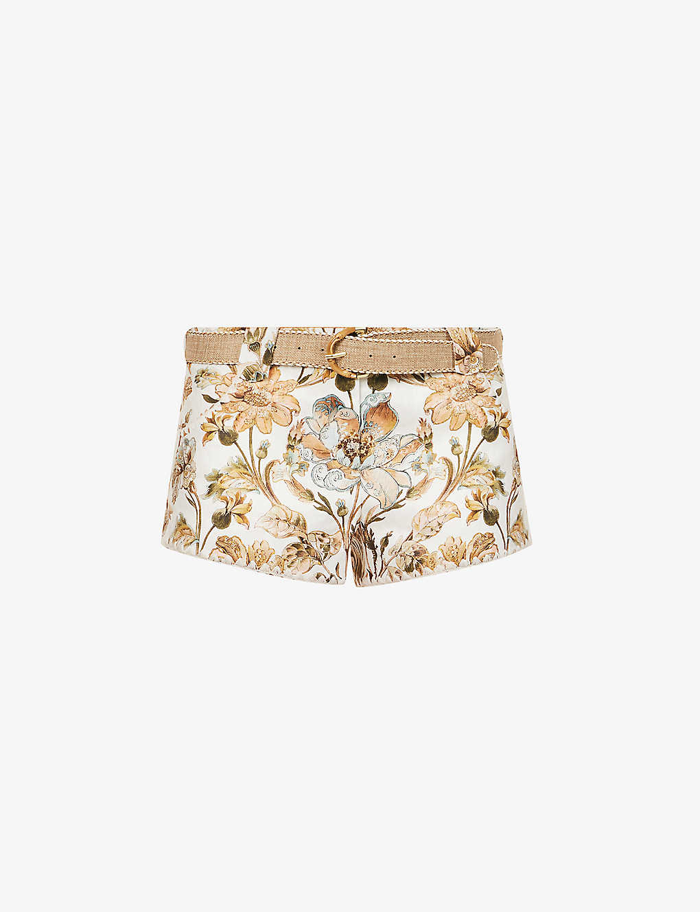 ZIMMERMANN Chintz Floral-Print Regular-Fit Linen Shorts in ...