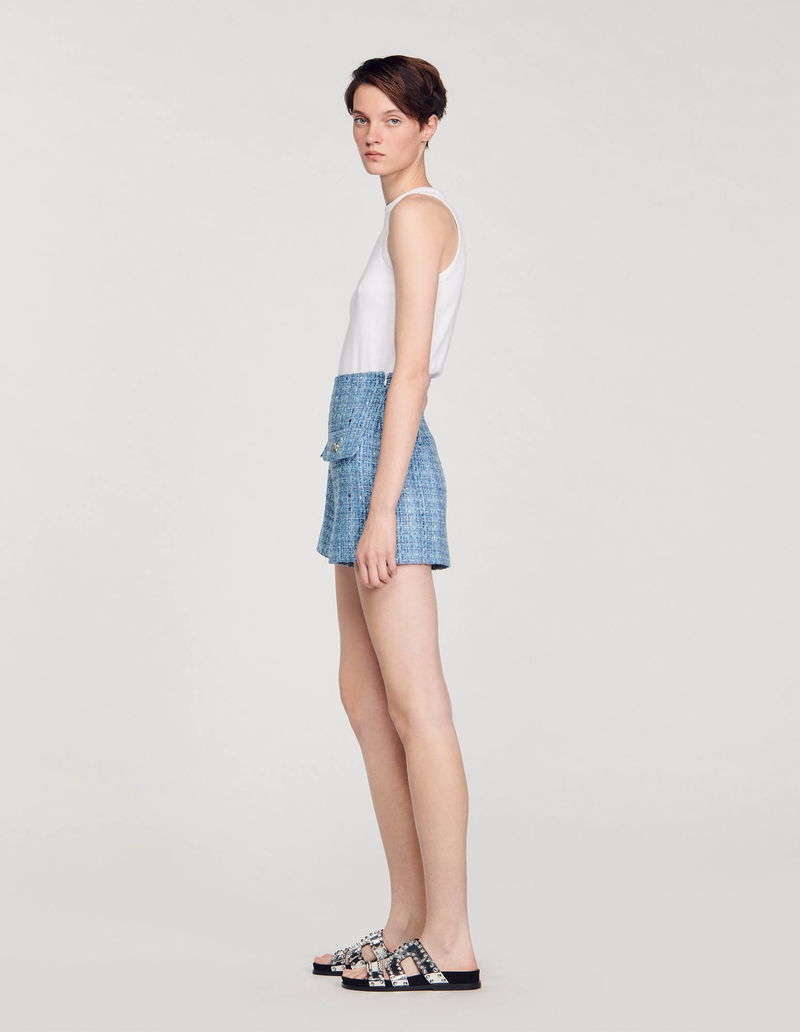 SANDRO Tweed Shorts | endource