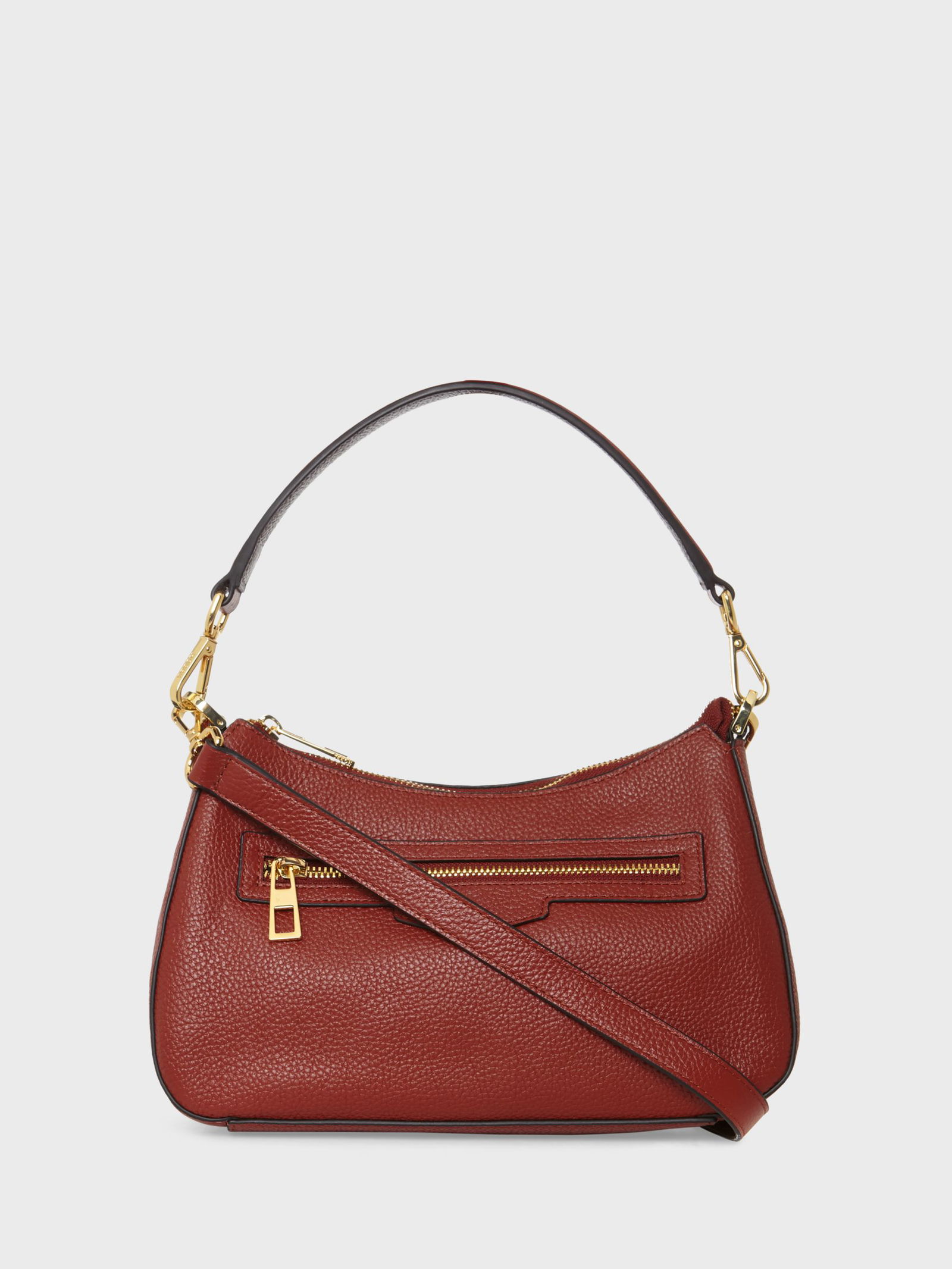 HOBBS Bexley Leather Cross Body Bag in Dark Pecan | endource