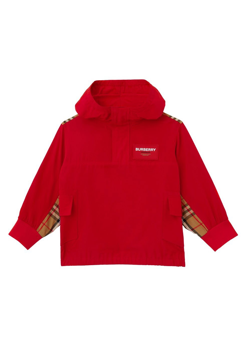 BURBERRY Check Panel Hooded Jacket | endource