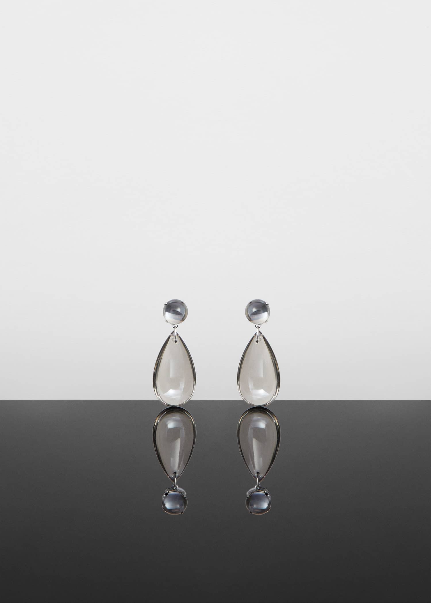 MANGO Mango x Jen Ceballos - Pendant Crystals Earrings in Silver | endource