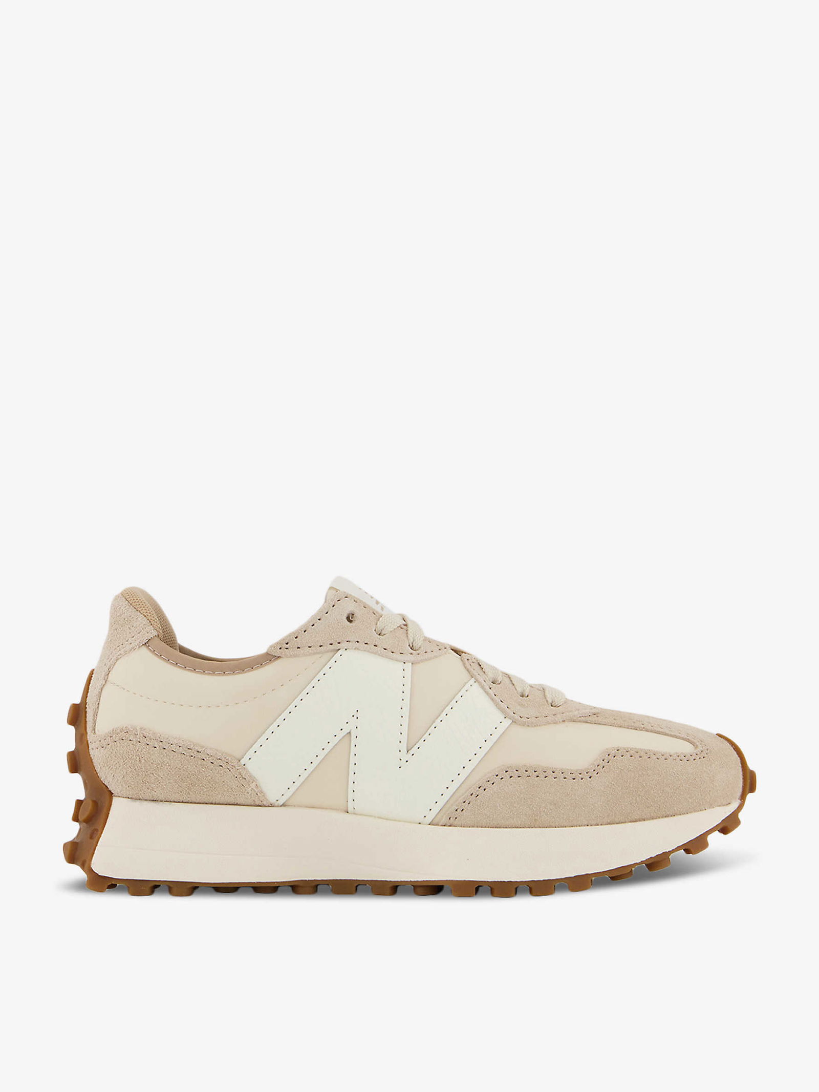 NEW BALANCE 327 Logo-Embroidered Low-Top Trainers in MINDFUL GREY TAUPE ...