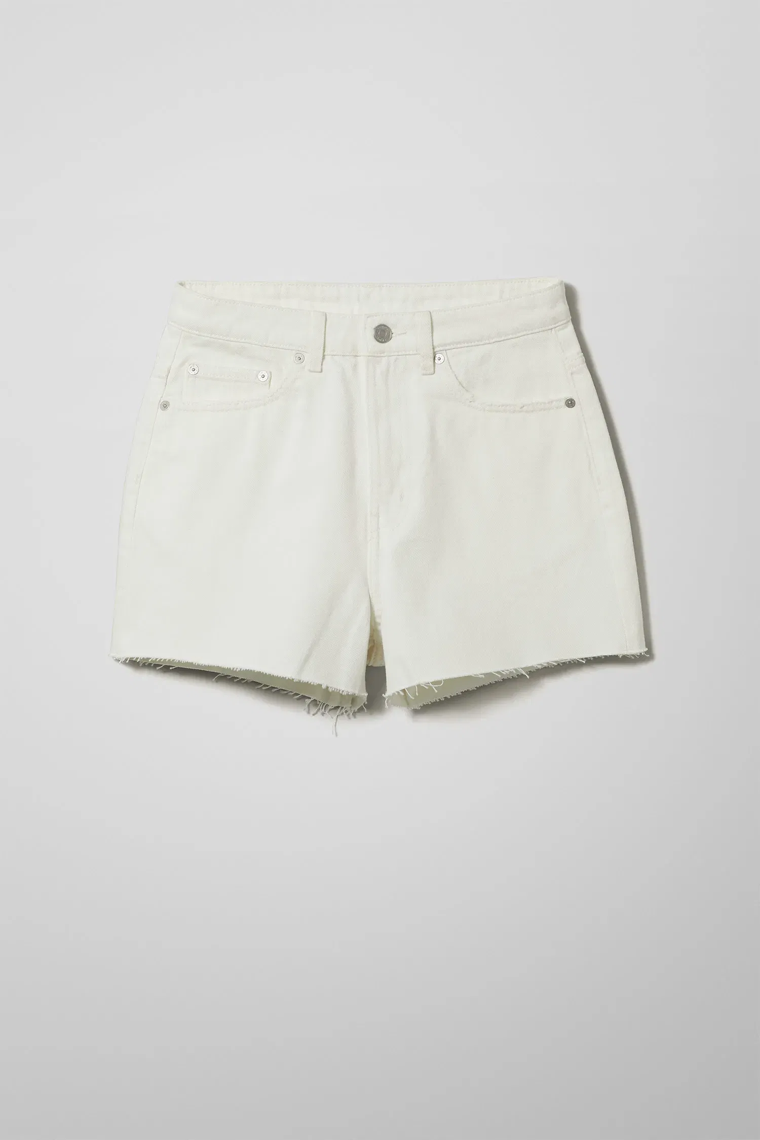 WEEKDAY Row Shorts in White | endource