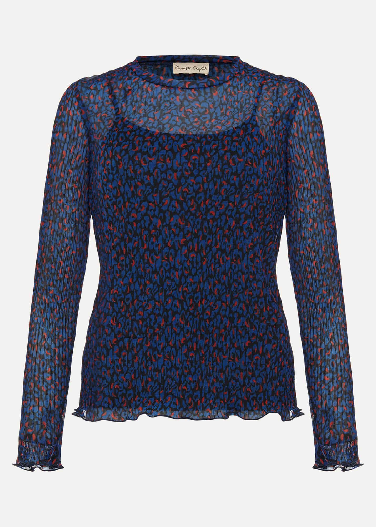 PHASE EIGHT Talia Animal Top in Multi-Coloured | Endource