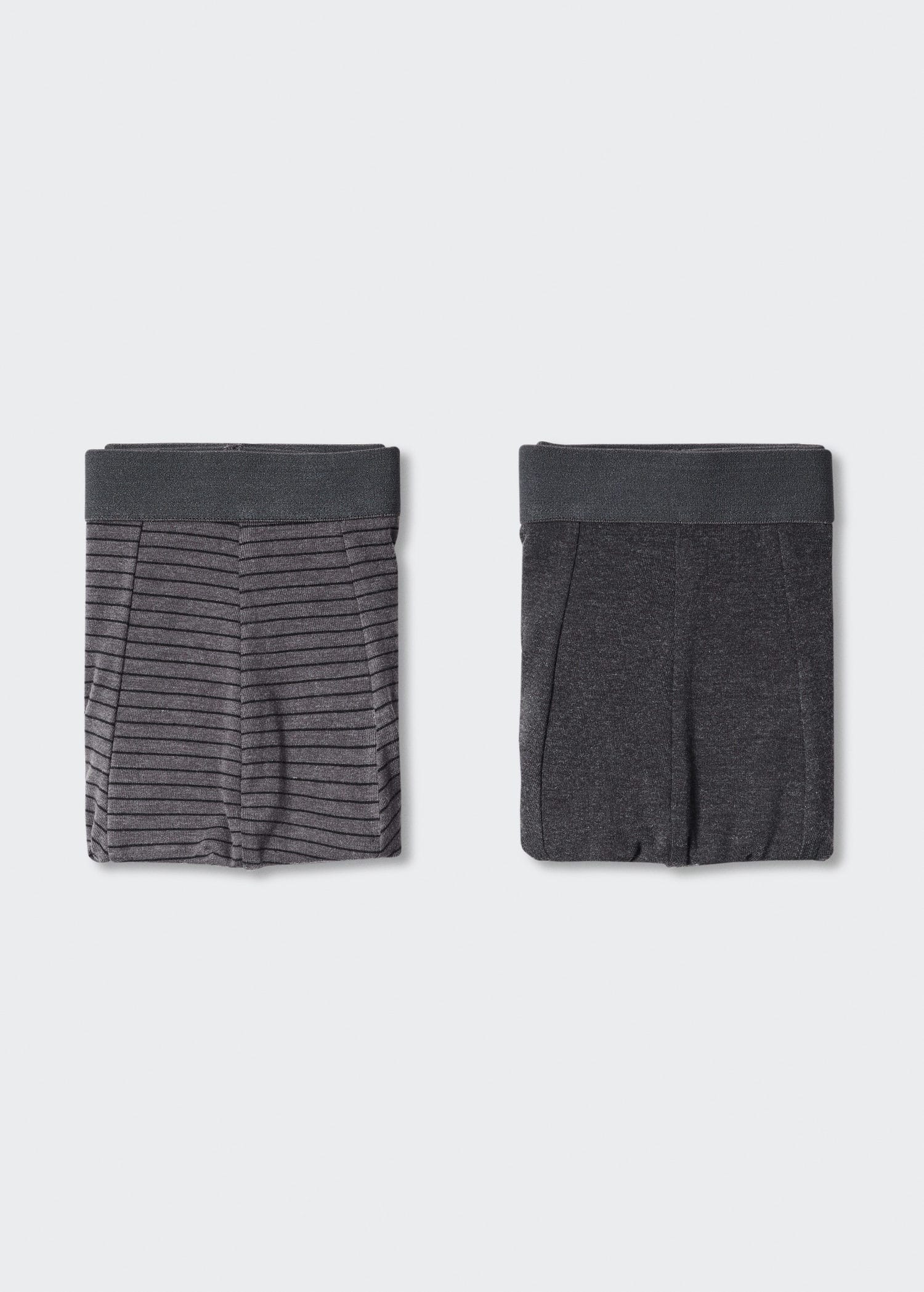 MANGO Basic Boxer 2 Pack in Grey | Endource