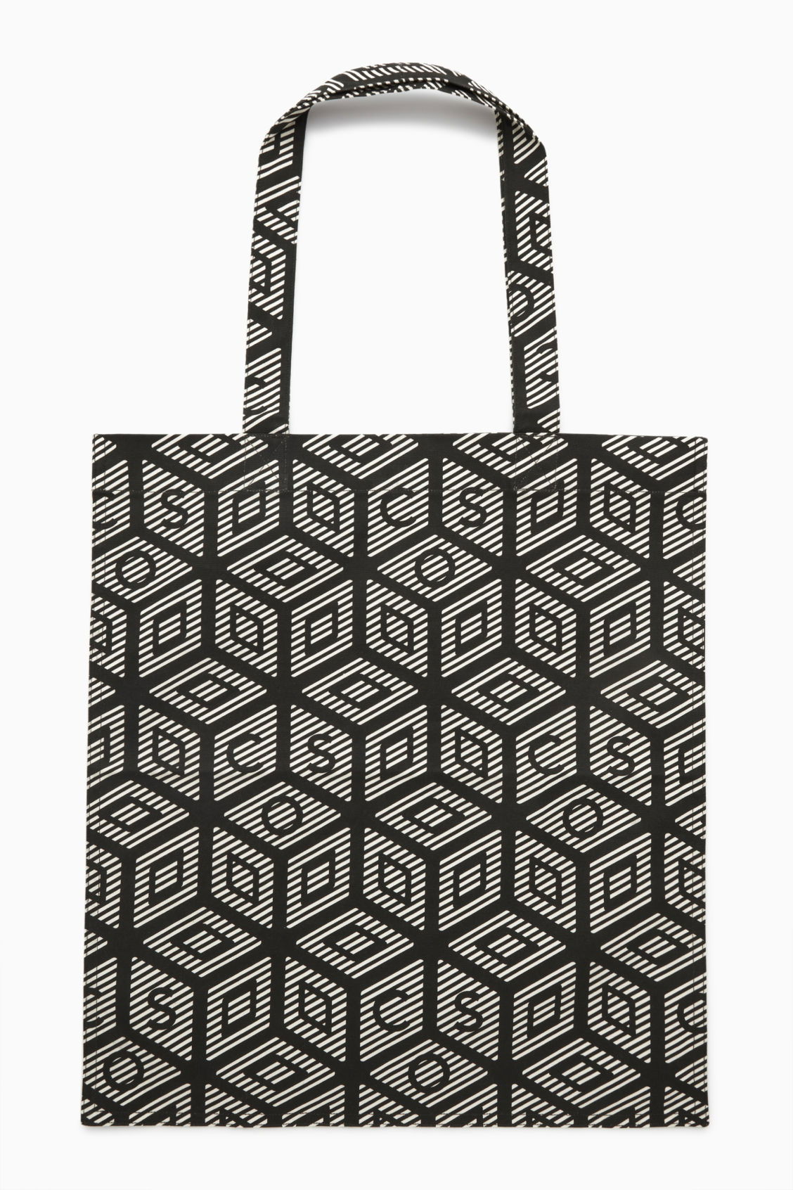 COS Geometric-Logo Tote Bag in BLACK / WHITE / PRINTED | endource
