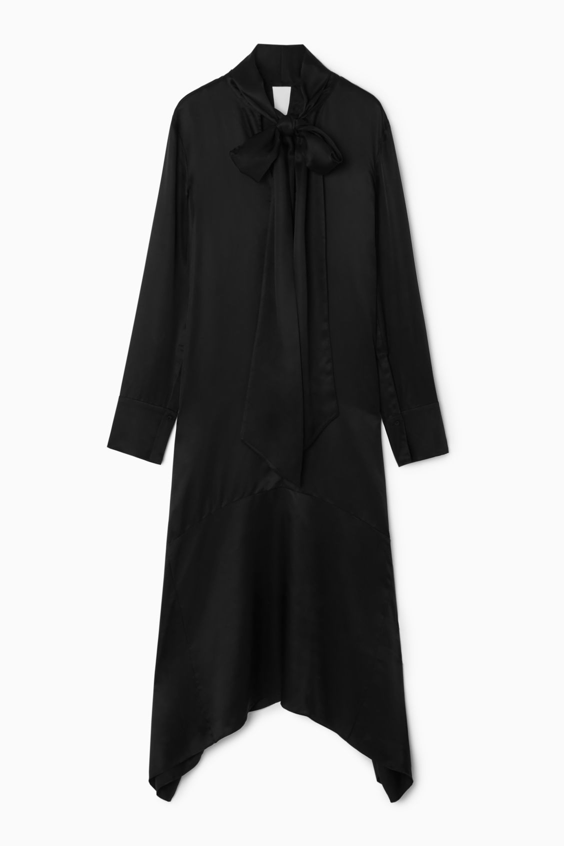 COS Scarf-Detail Maxi Dress in BLACK | endource