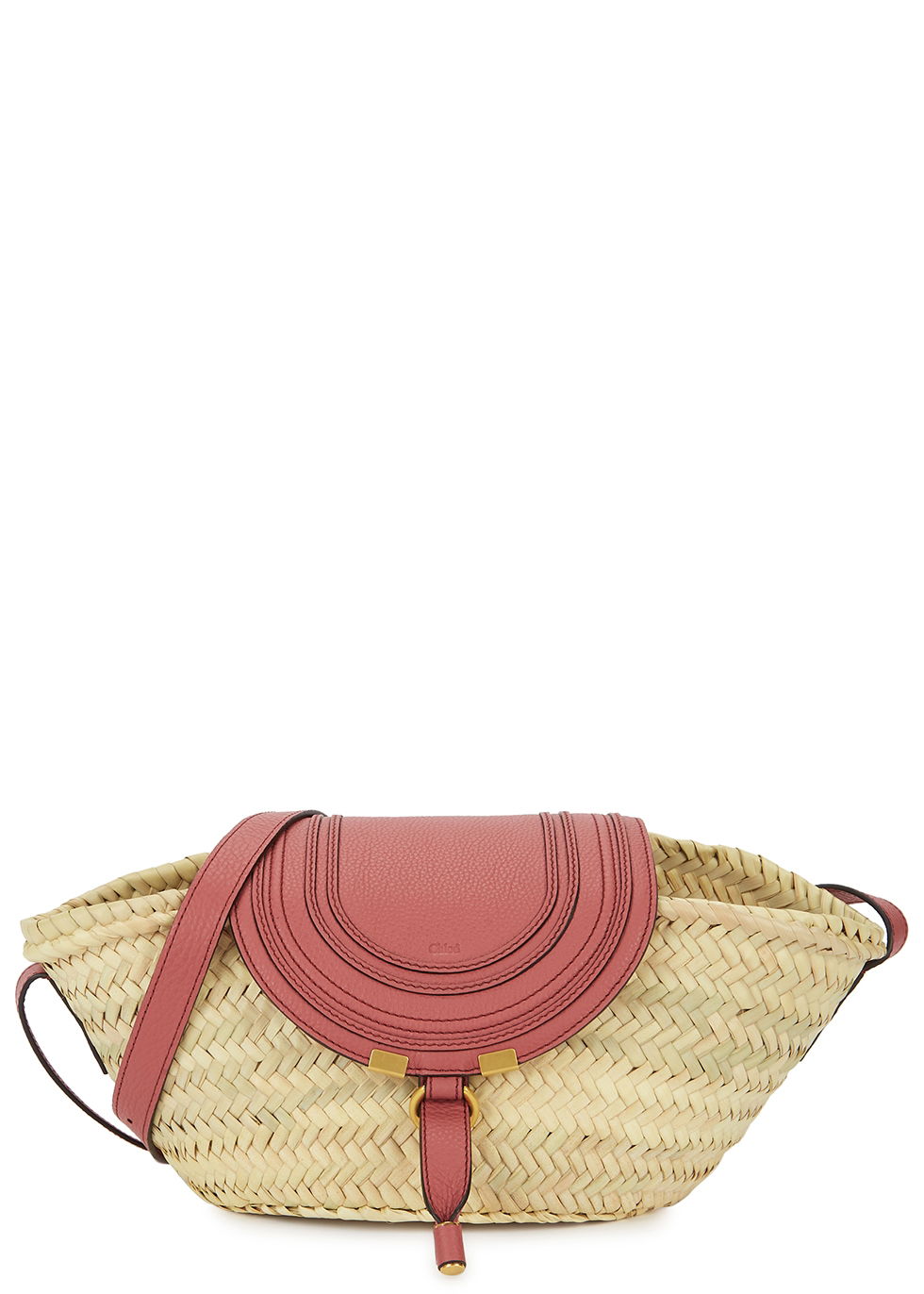 CHLOÉ Marcie Mini Raffia Basket Bag | Endource