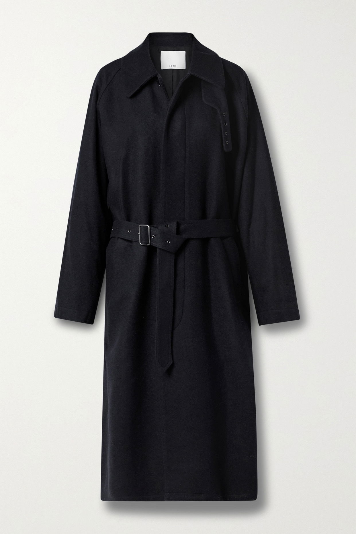 TIBI Belted Wool-Blend Coat | endource