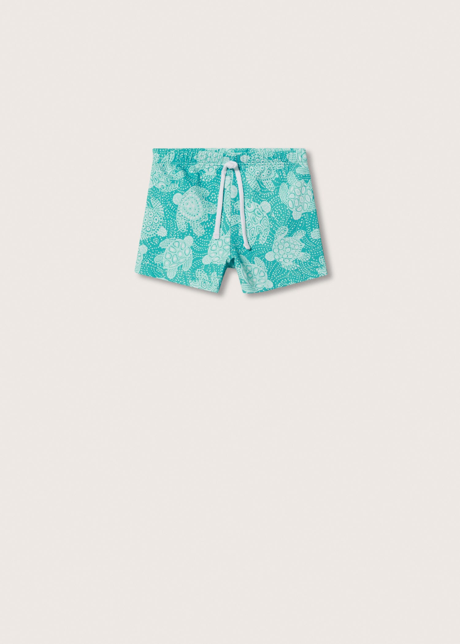 MANGO Turtles Print Swimsuit in Turquoise | Endource