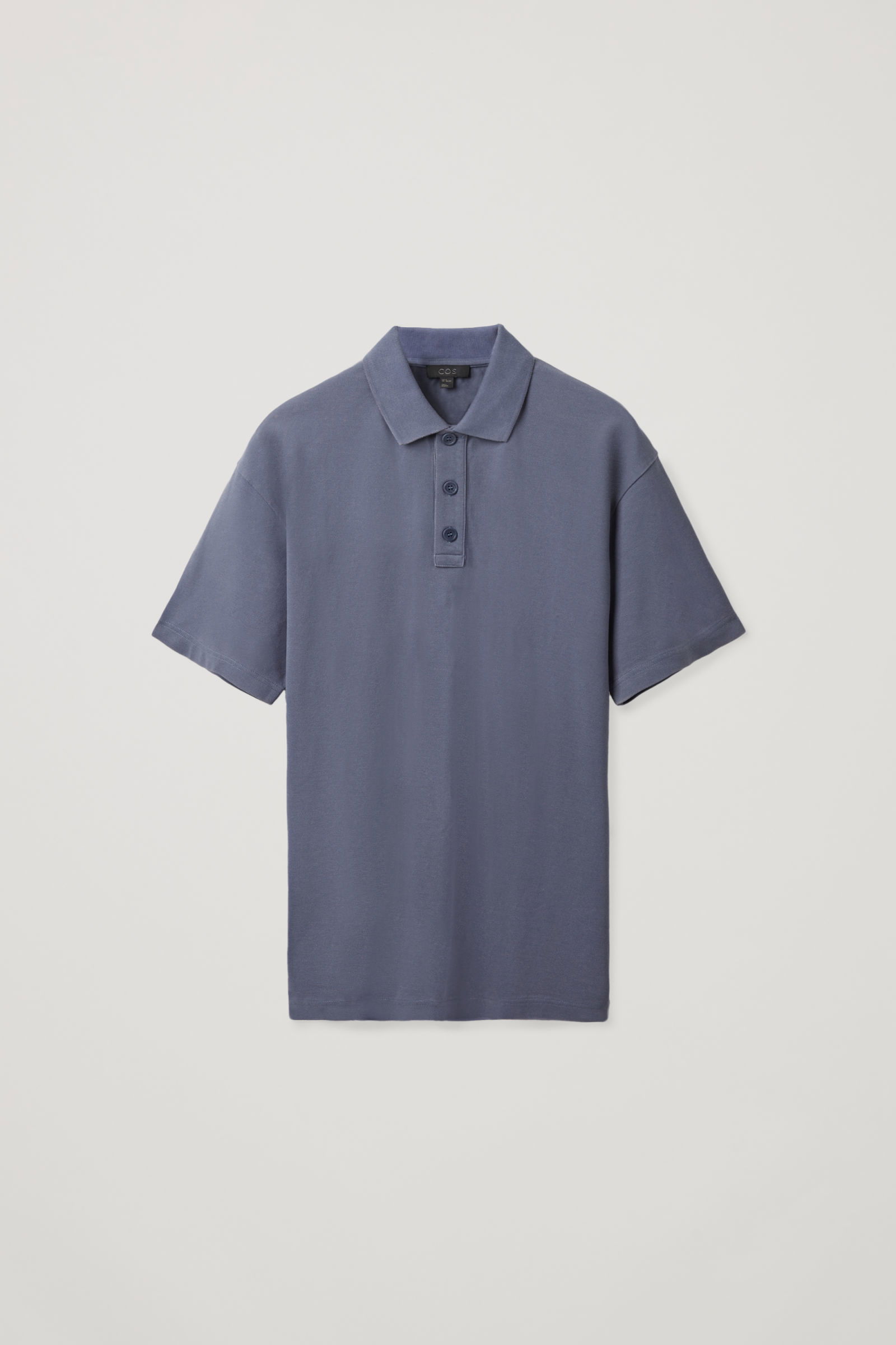 COS Polo Shirt in blue | endource