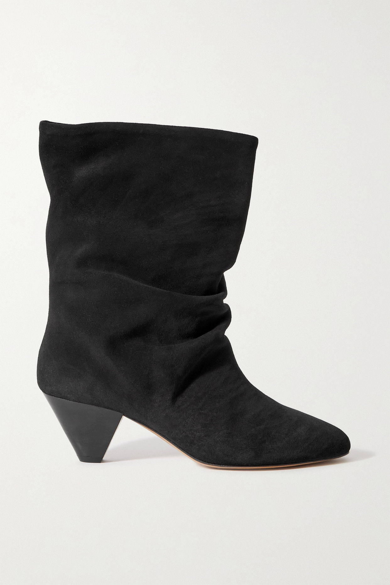 ISABEL MARANT Reachi Gathered Suede Ankle Boots | endource