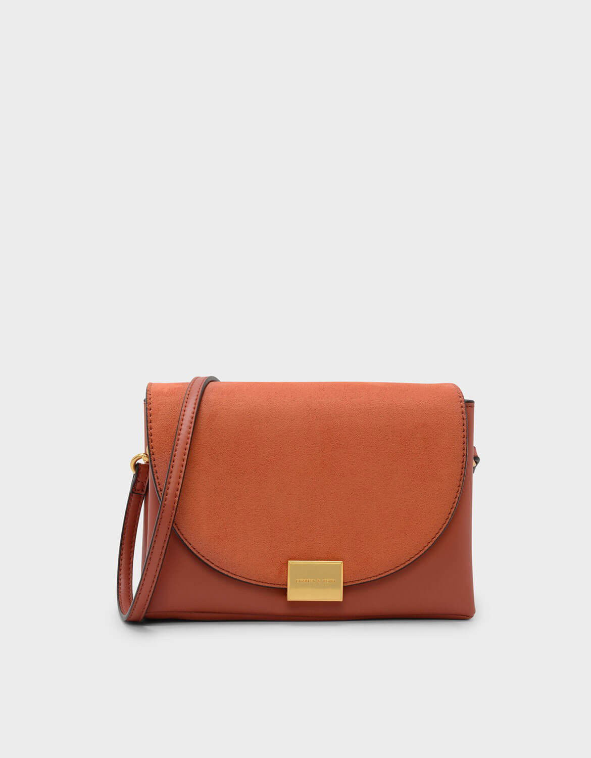 CHARLES & KEITH Front Flap Push-lock Crossbody Bag | endource