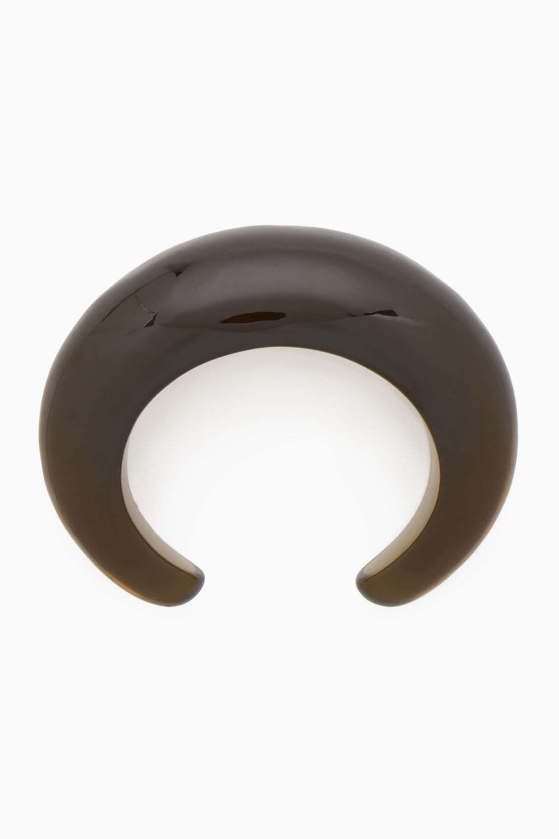 COS Domed Oversized Resin Bangle in DARK BROWN | endource