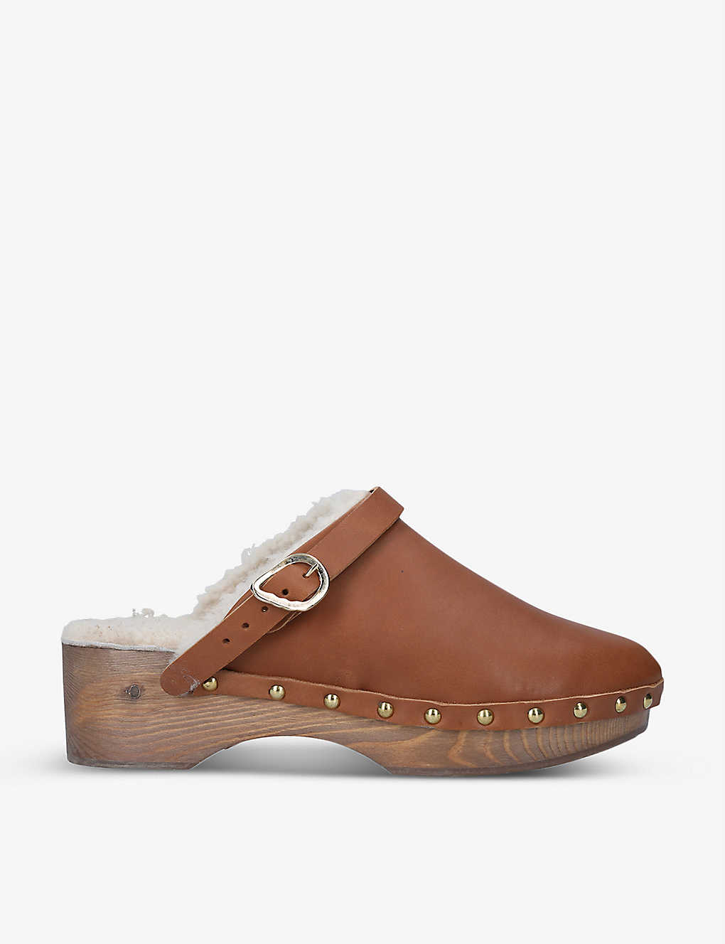 ANCIENT GREEK SANDALS Classic Shearling-Lined Leather Clogs | endource