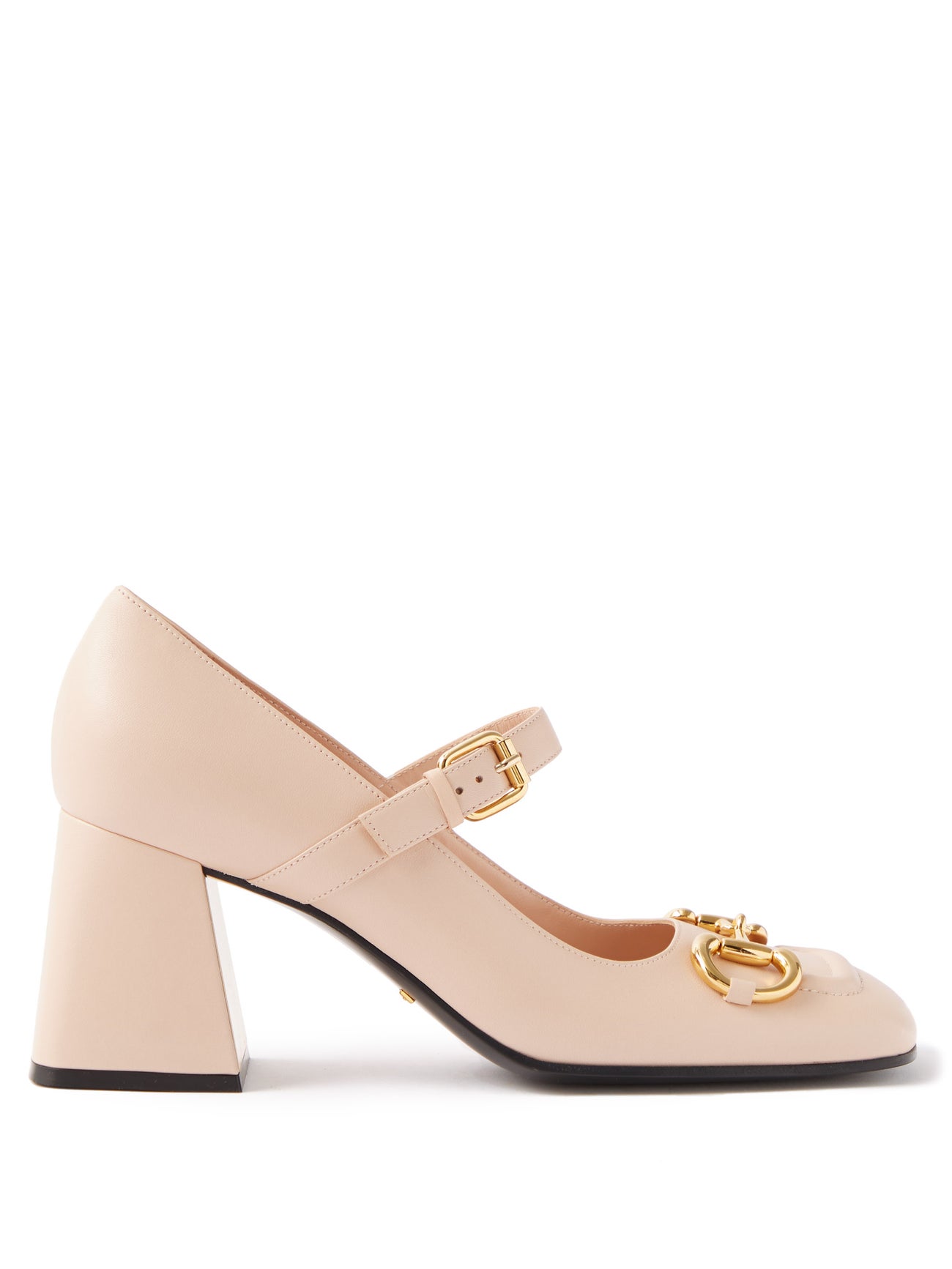 GUCCI Horsebit Leather Mary Jane Pumps in Pink | Endource