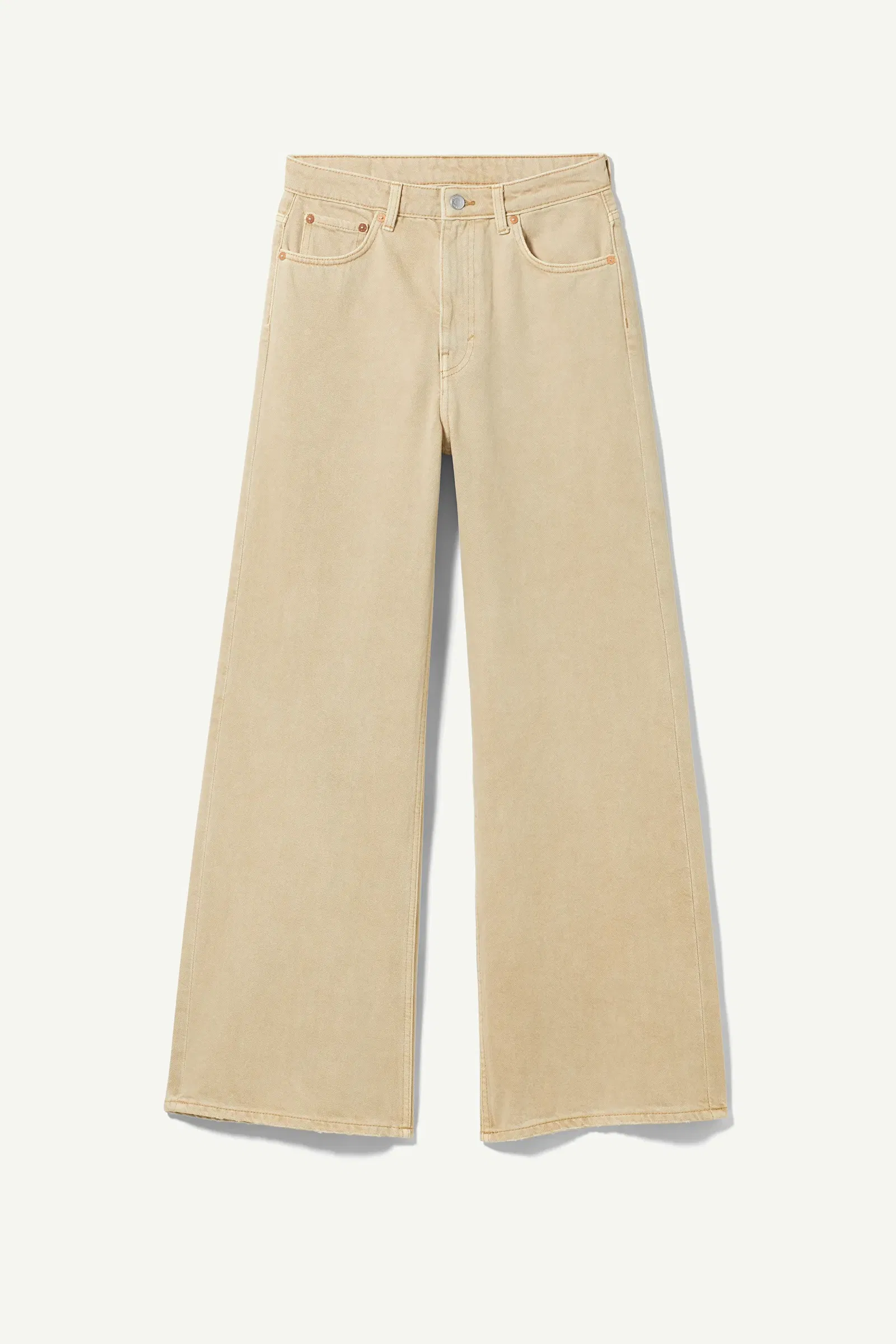 WEEKDAY Ace High Wide Jeans in Sunbleached rye | Endource