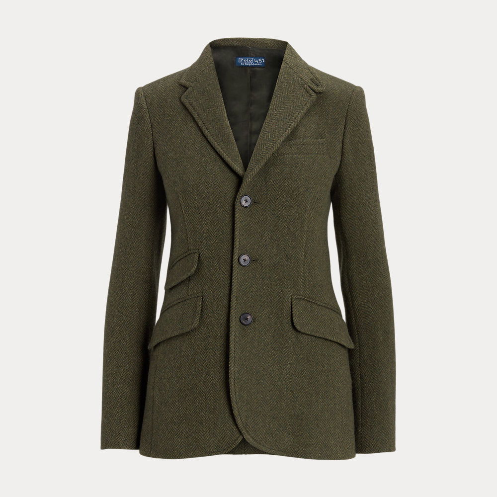 POLO RALPH LAUREN Herringbone Tweed Jacket in Black | endource