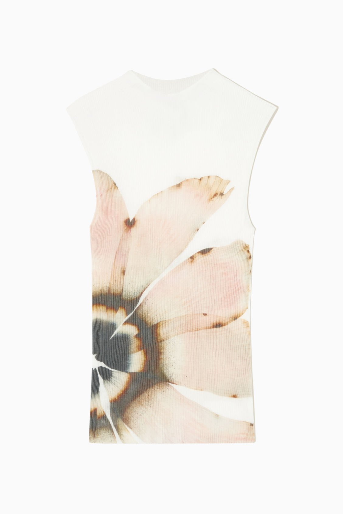 COS COS × Stephen Doherty - Floral-Print Mock-Neck Tank Top in WHITE ...