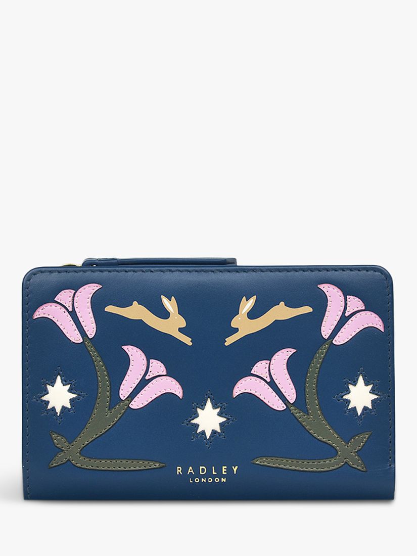 RADLEY Winter Flowers Medium Bifold Leather Purse in Deepsea/Multi ...