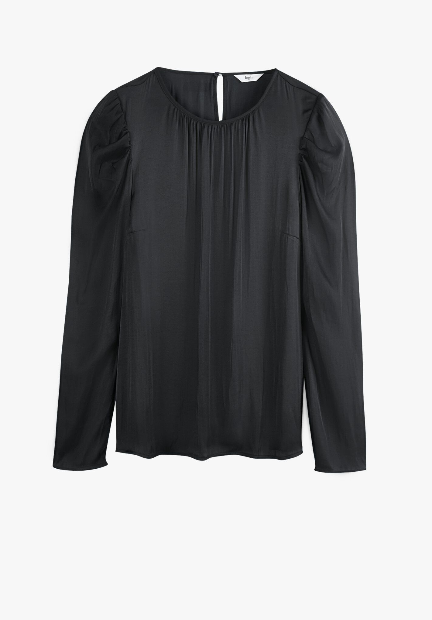 HUSH Bev Volume Sleeve Top in Black | endource