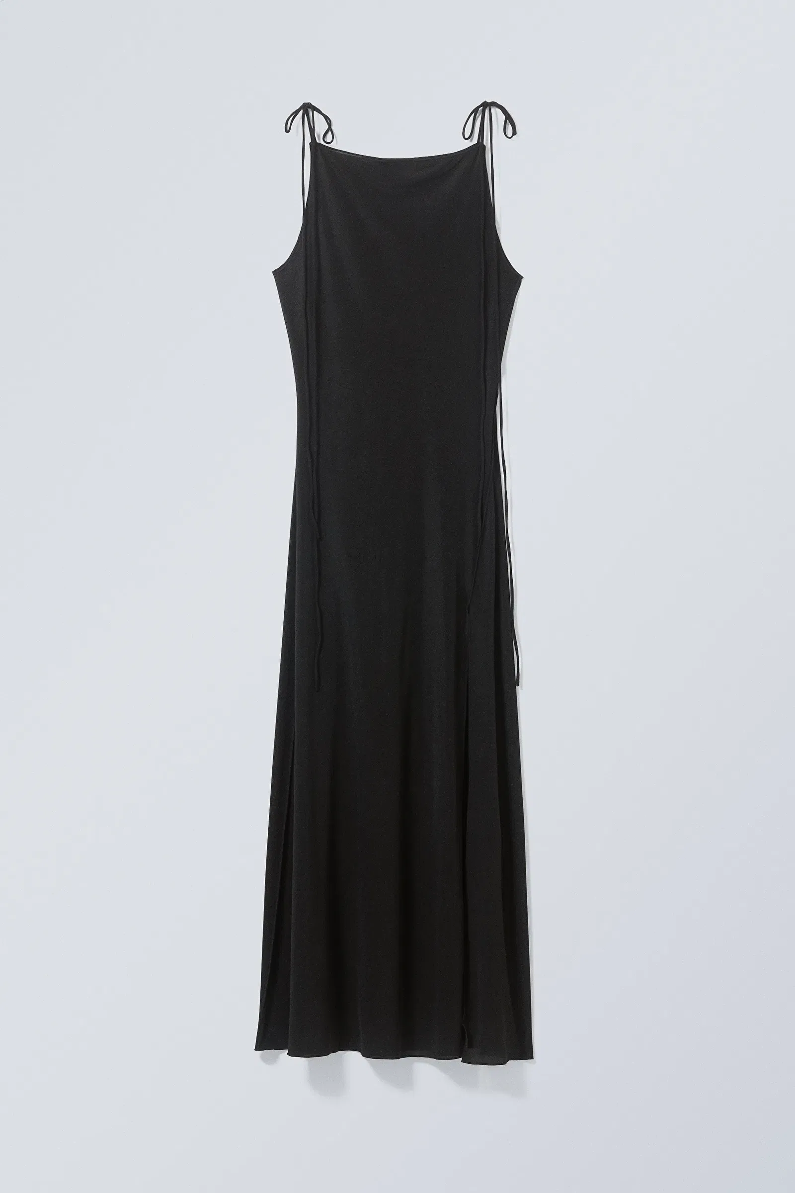 WEEKDAY Quinn Maxi Strap Dress in Black | Endource