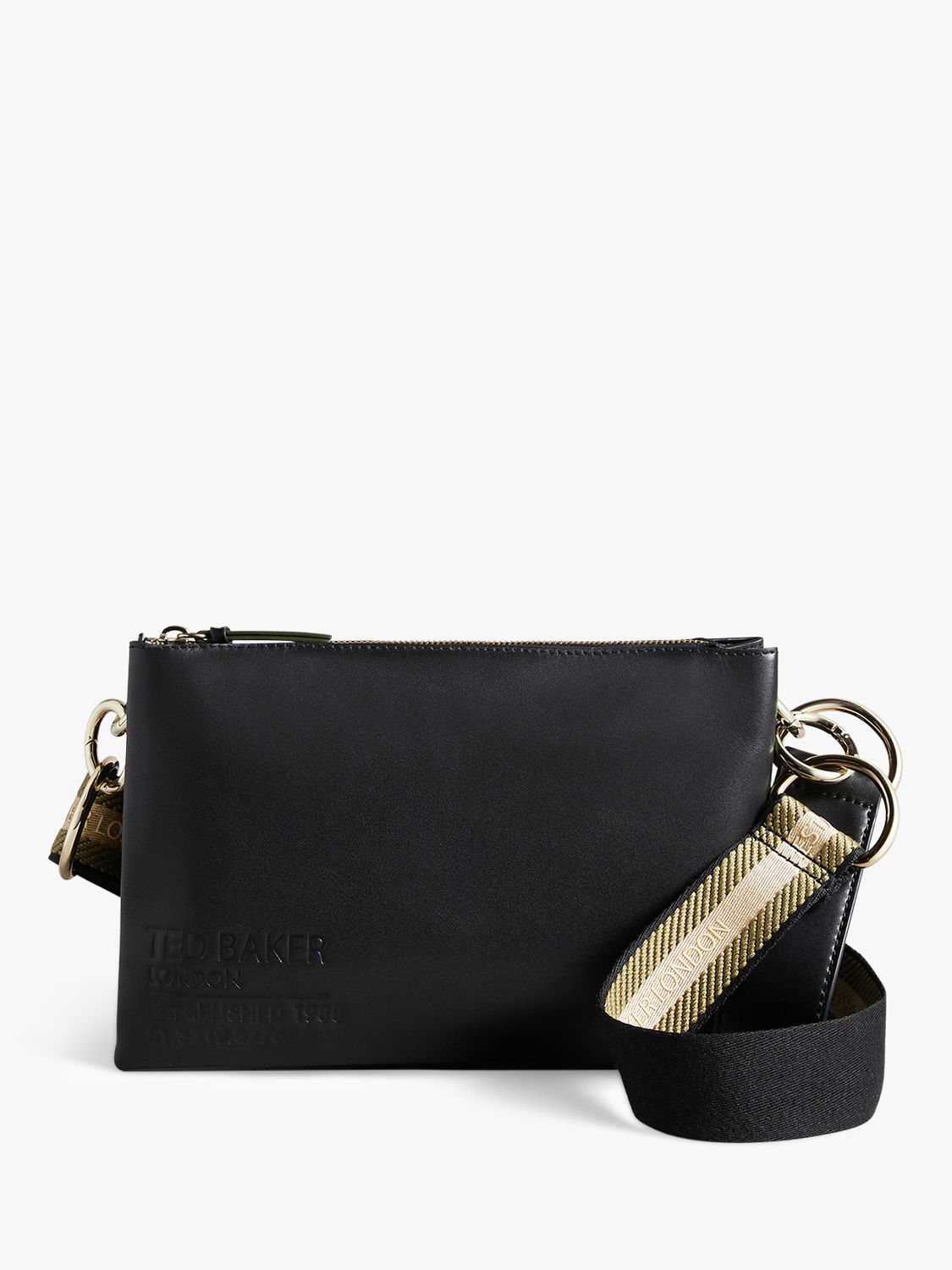 TED BAKER Darceyy Leather Cross Body Bag in Black | endource