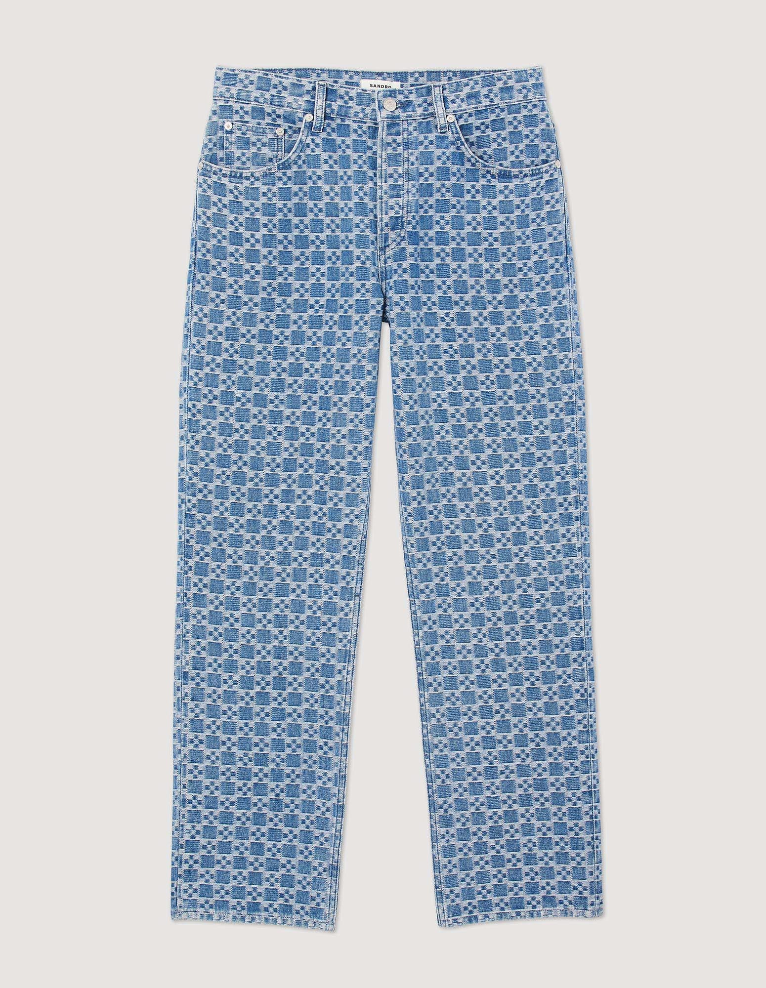 SANDRO Square Cross Straight-Leg Jeans | endource