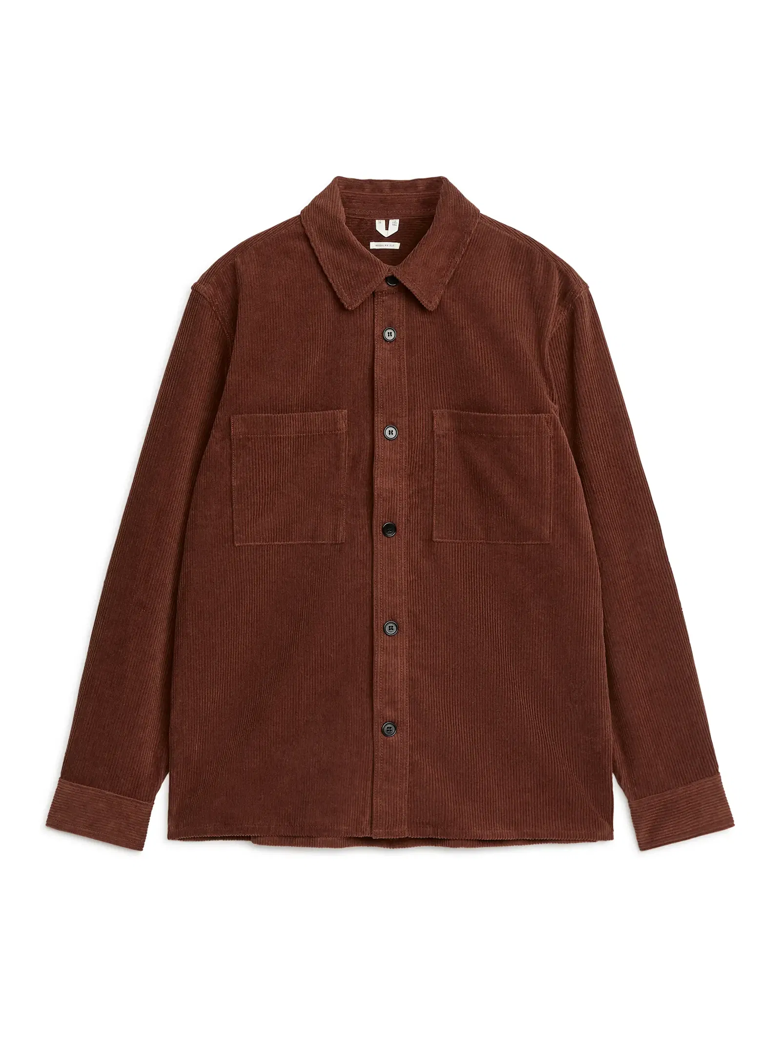 ARKET Cotton Corduroy Overshirt in Rust Red | endource