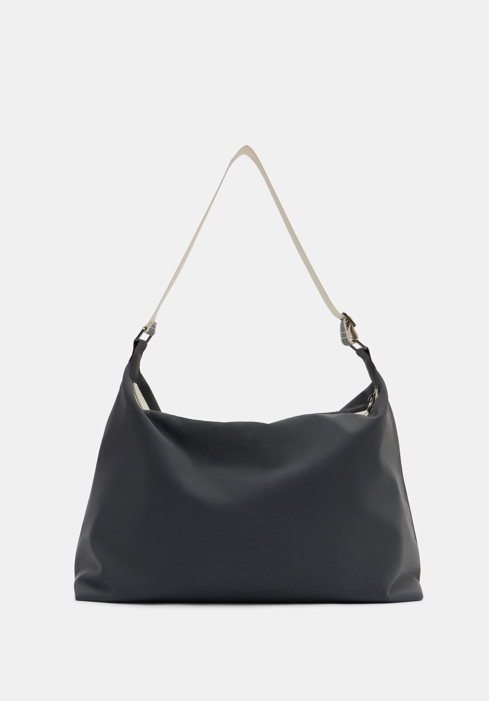 HUSH Bec Nylon Holdall Bag in Charcoal Grey | endource