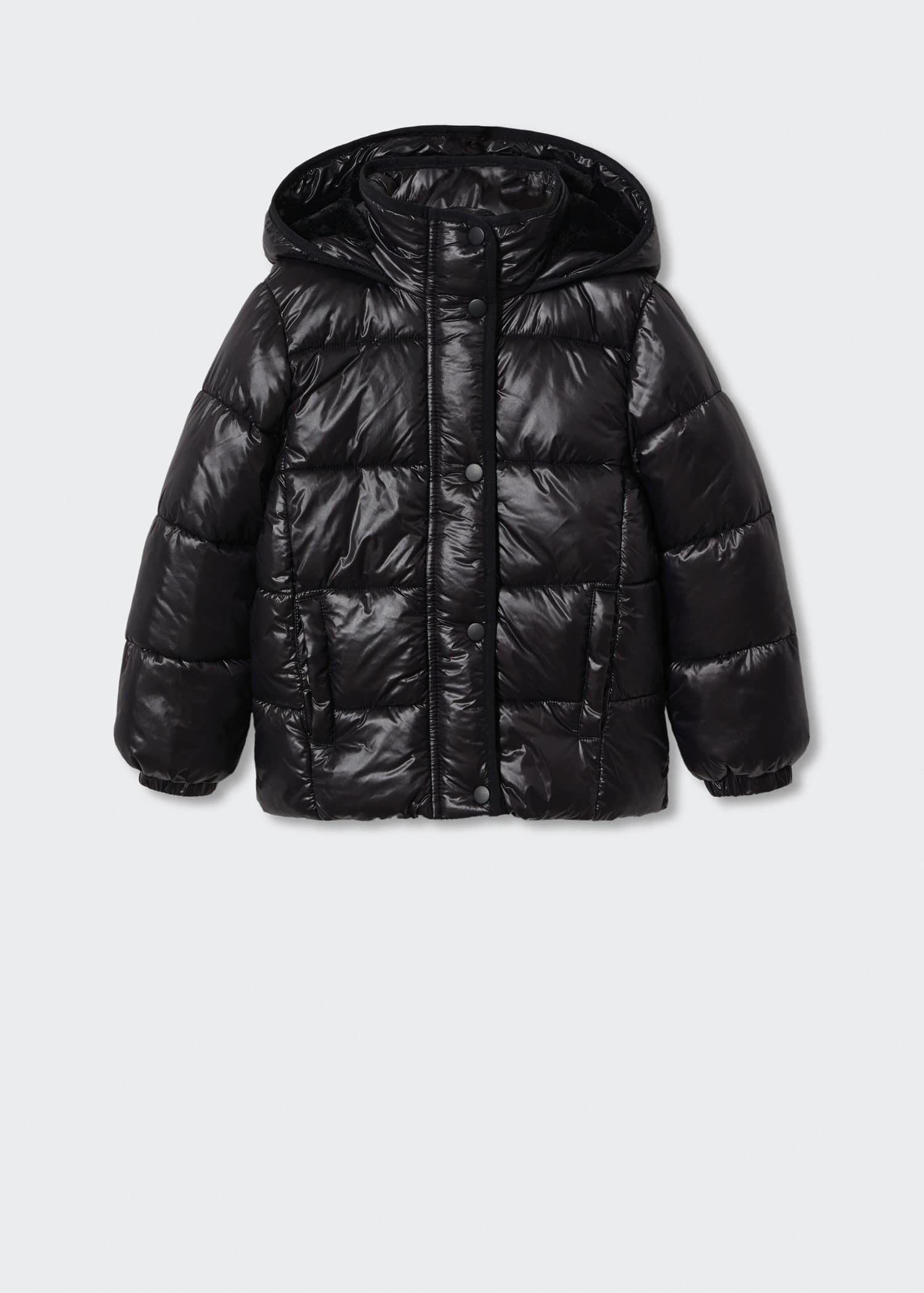 MANGO Quilted Jacket in Black | endource