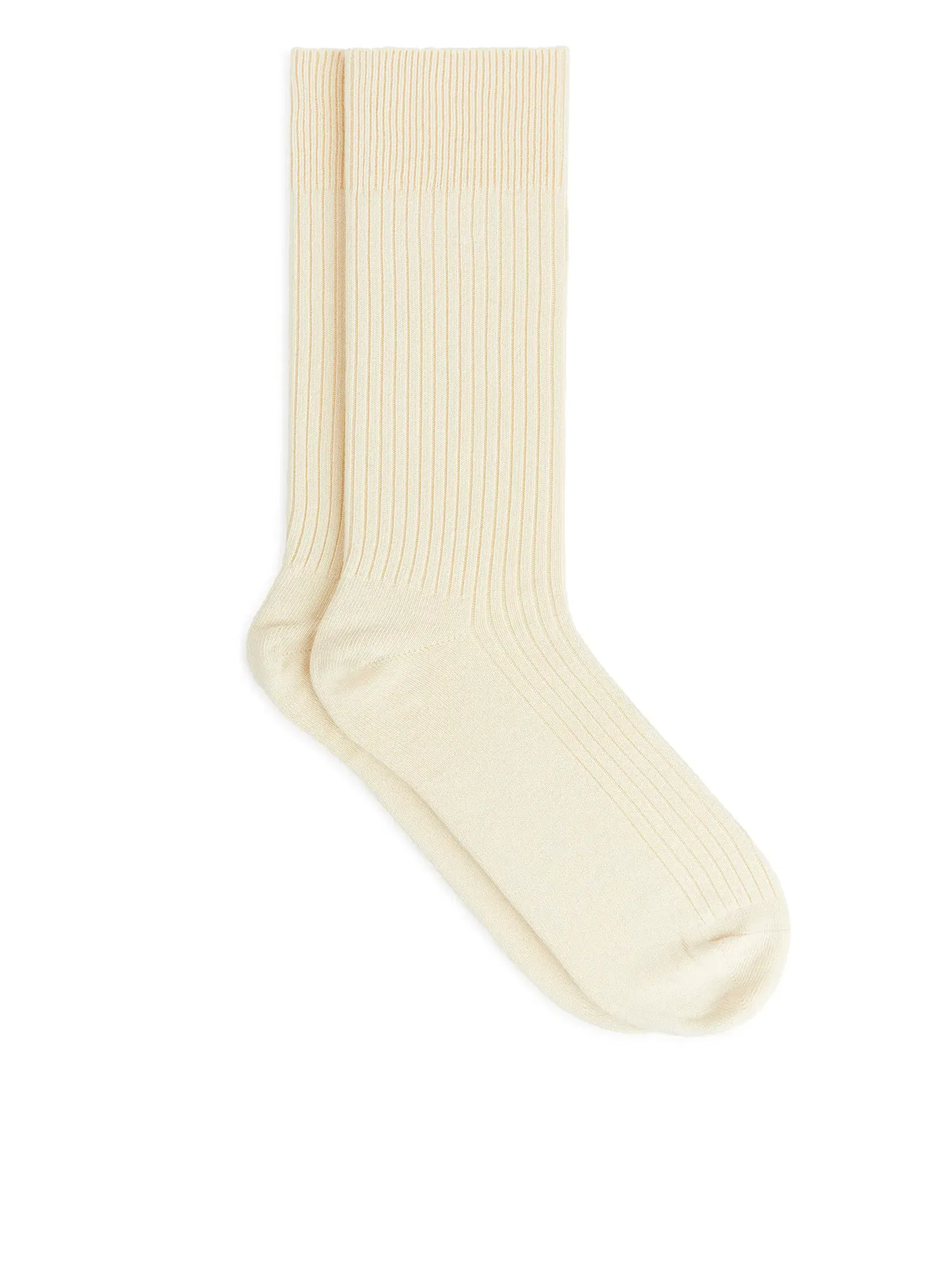 ARKET Supima Cotton Rib Socks in Off White | endource