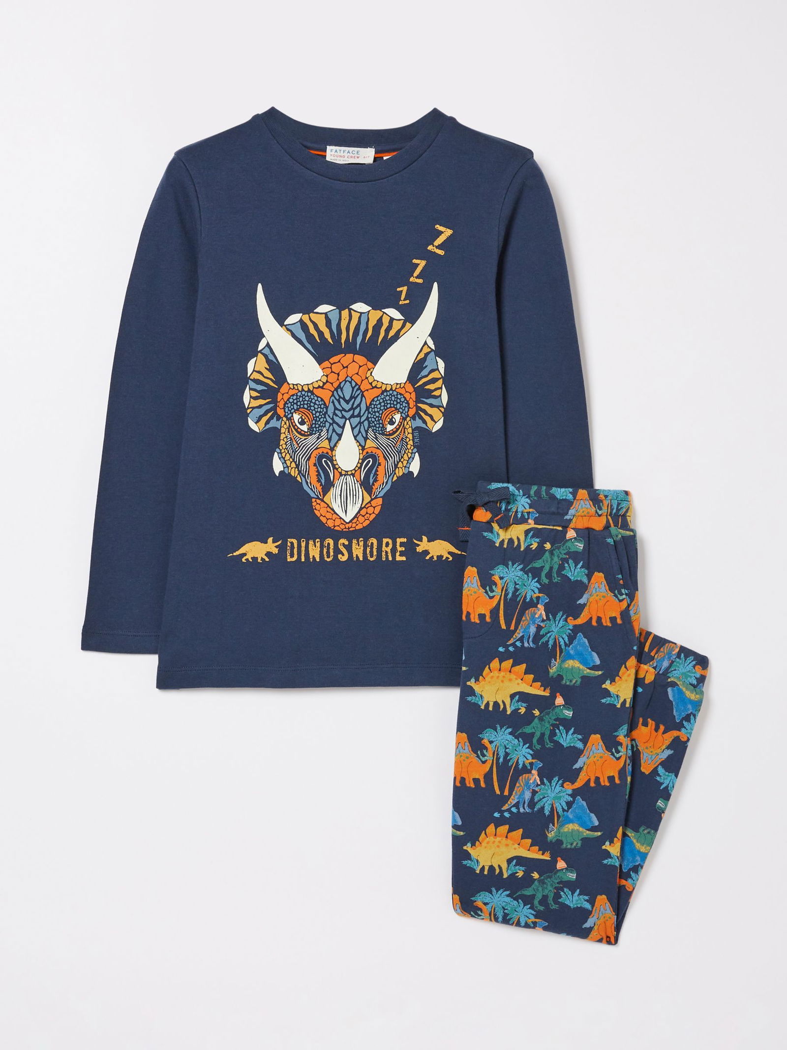 FATFACE Dinosaur Pyjamas in Navy | Endource