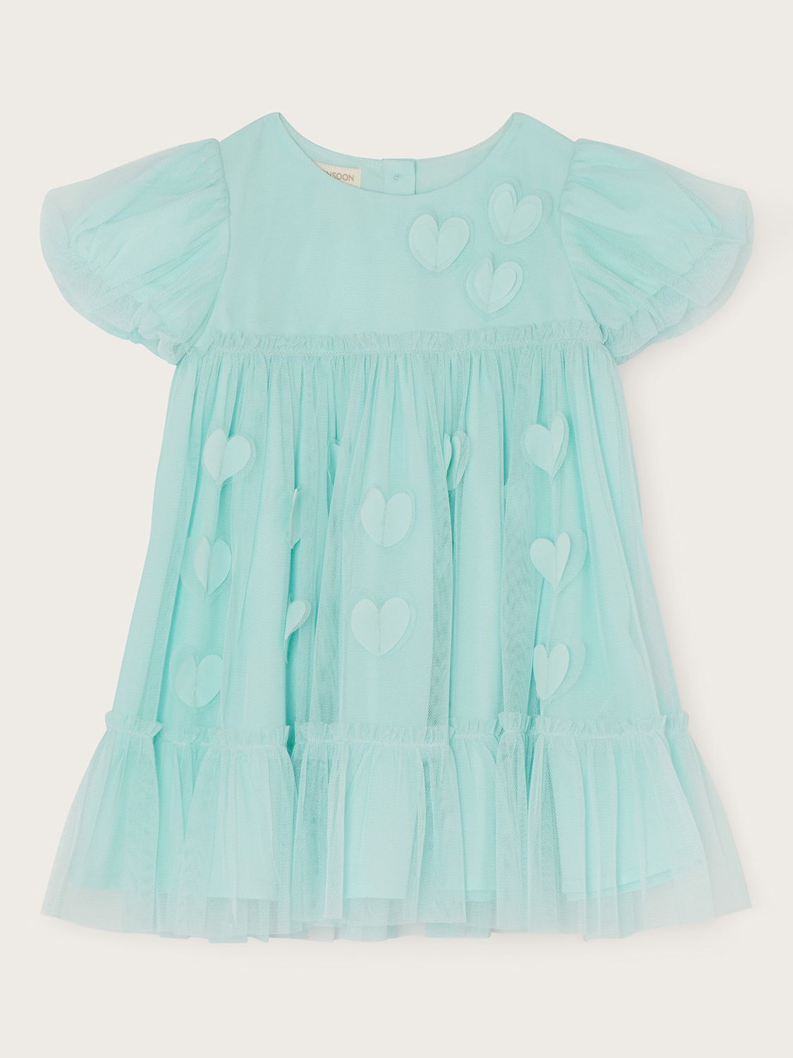 Monsoon Heart Mesh Dress in Blue | Endource