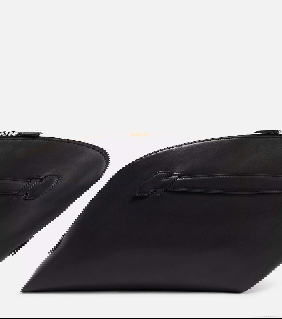 THE ROW Ellie Leather Clutch in Black | endource