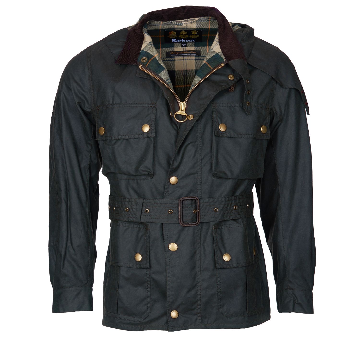 BARBOUR Ursula Waxed Cotton Jacket in Navy | endource