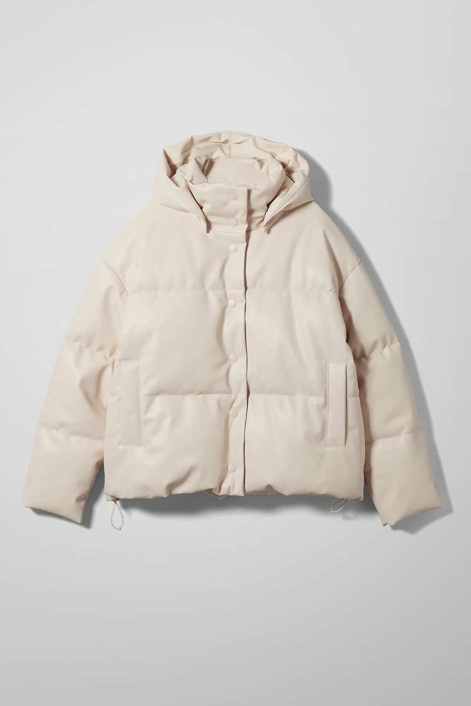 WEEKDAY Tonya Puffer Jacket in Beige | endource