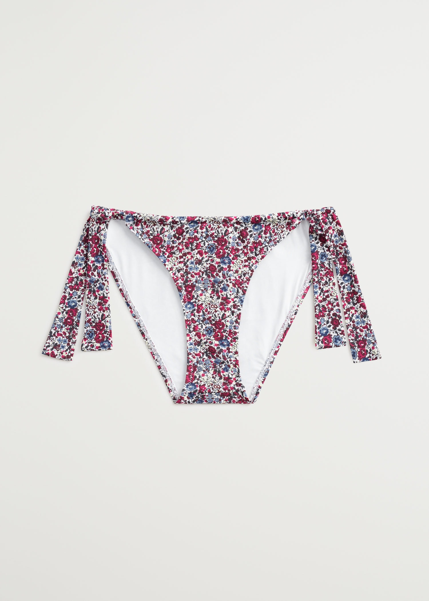MANGO Floral Bikini Bottom in Off White | endource