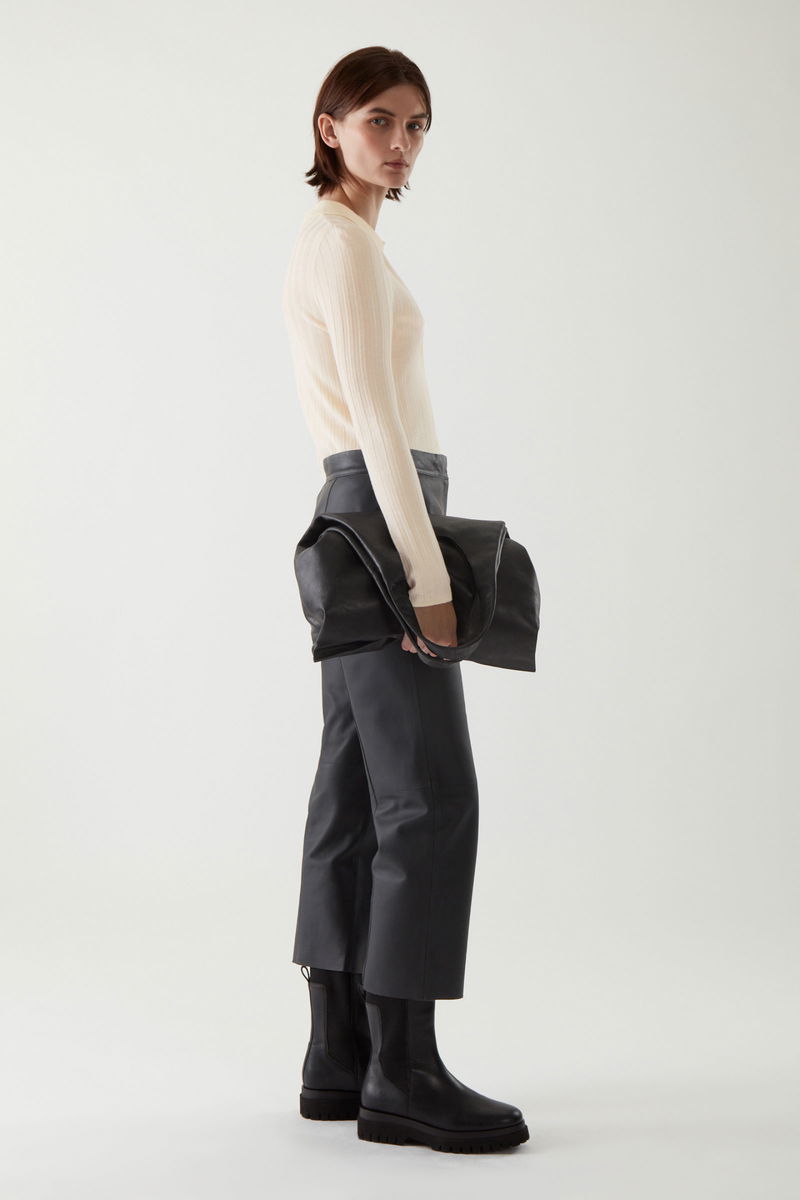 COS Merino Wool Transparent Knitted Top in Off-white | endource