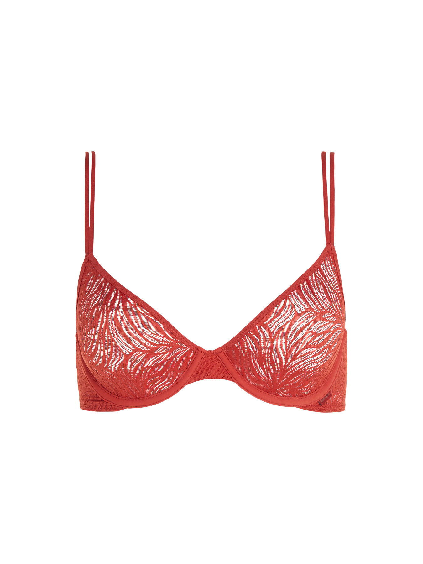 CALVIN KLEIN Sheer Marquisette Lace Unlined Demi Bra in Jazzberry Jam ...